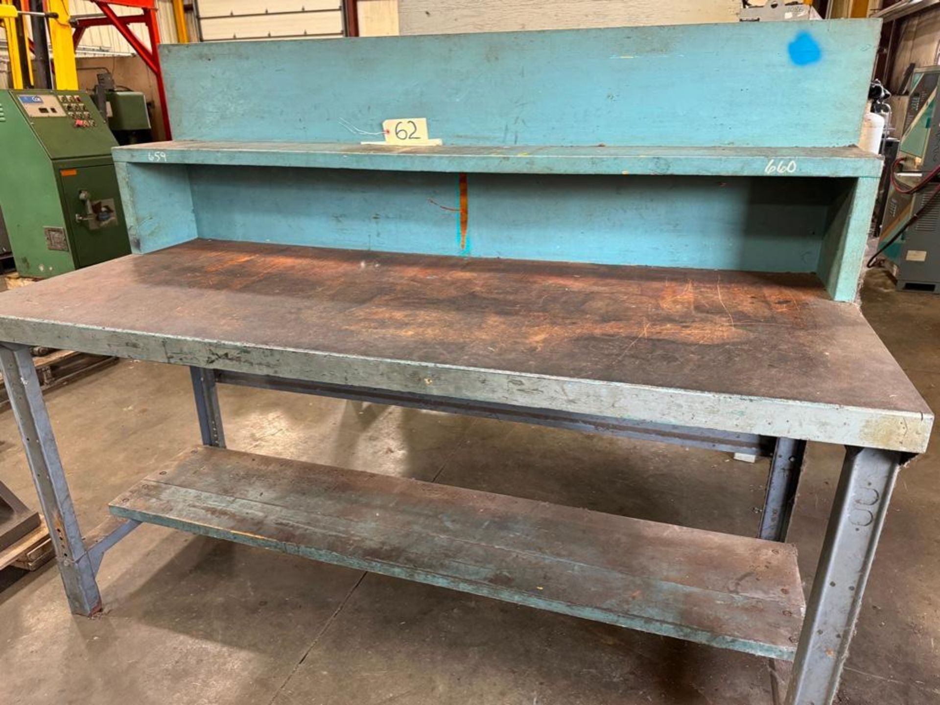 Loading Fee: $15 Steel Work Bench with Wood Top 72" x 31" x 36" High 57 ...