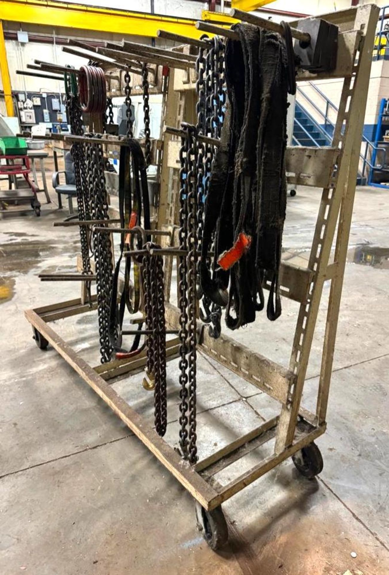 Loading Fee: Portable Rack with Various Lifting Chains and Straps ...