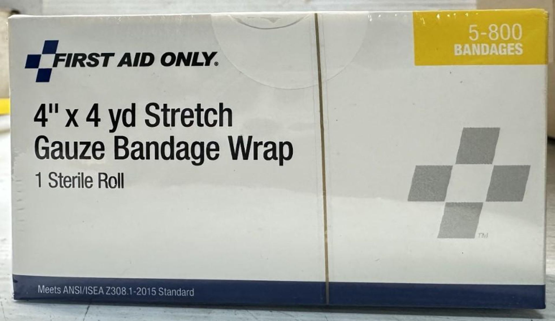 First Aid #5-800 4"x4yd Bandage Wraps Stretch Gauze1 Sterile Roll per ...