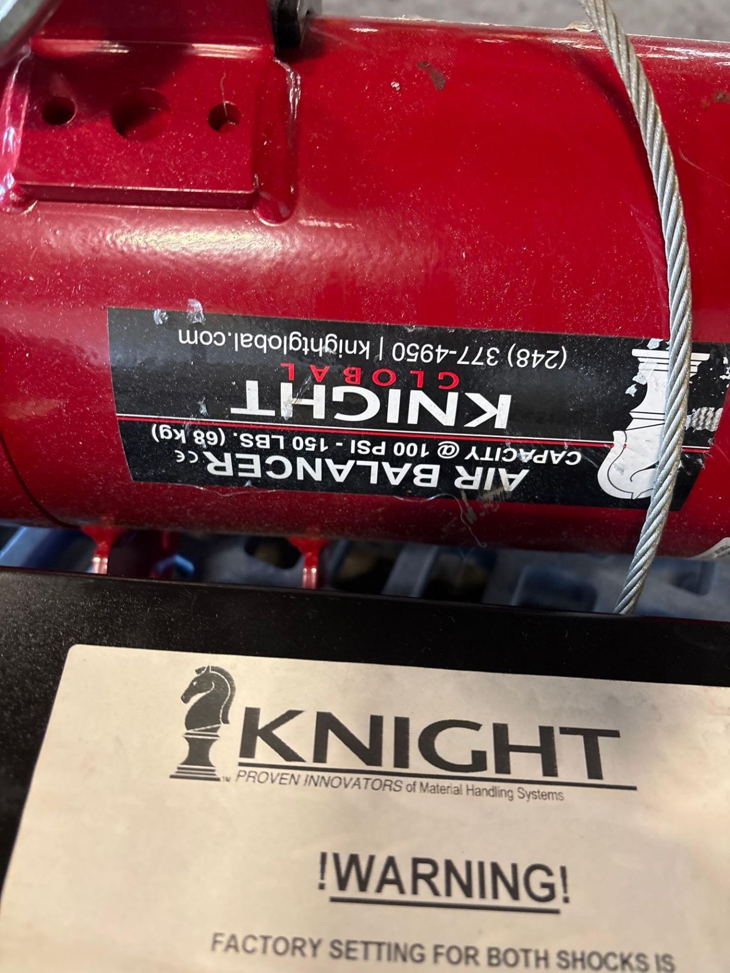 (4) Knight 150 Lb Air Balancers