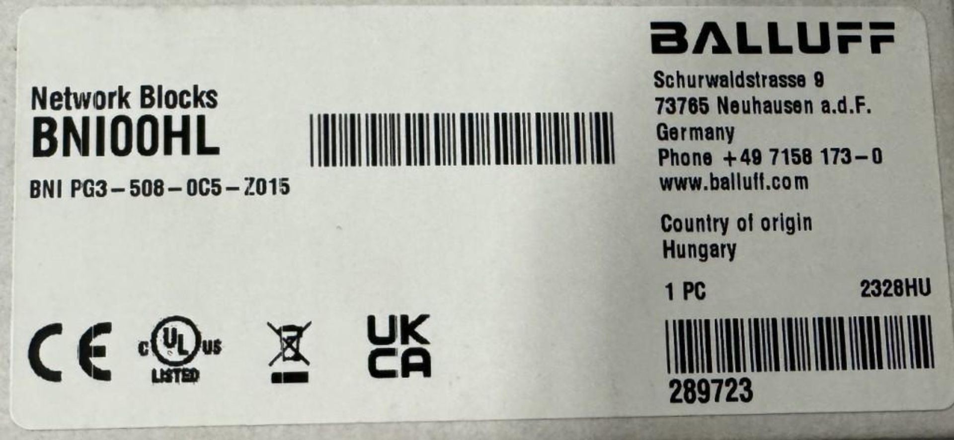 Lot of (12) Balluff #BNI00HL Network Blocks