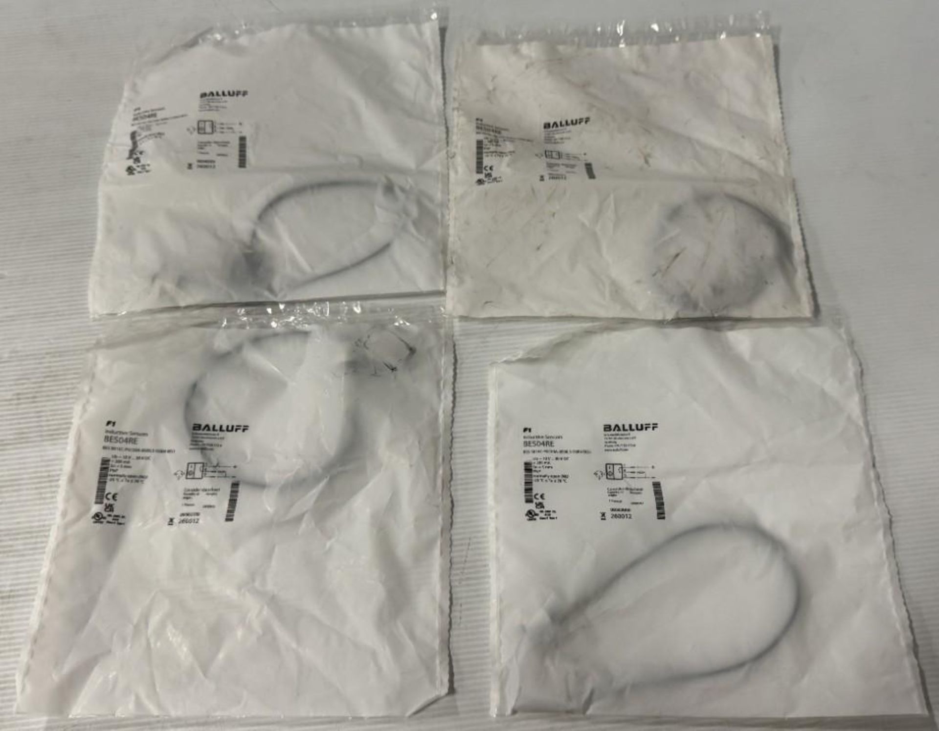 Lot of (4) Balluff #BES04RE Inductive Sensors