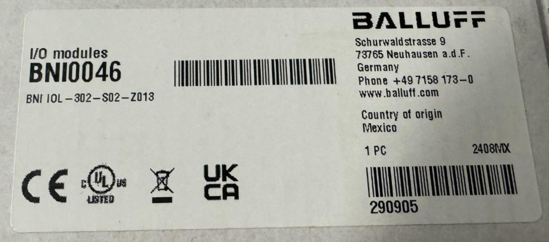 Lot of (11) Balluff #BNI0046 I/O Modules