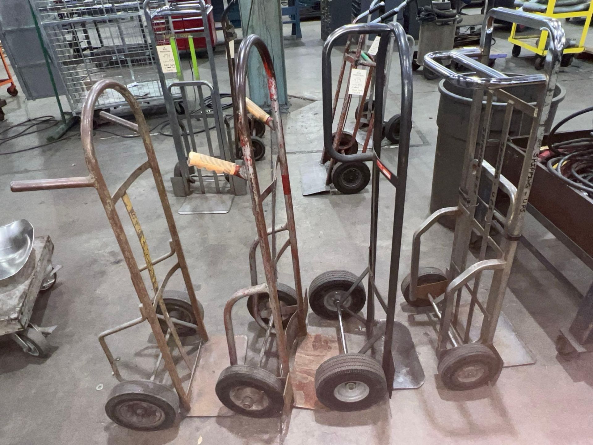 Lot of (4) 2-Wheel Hand Carts