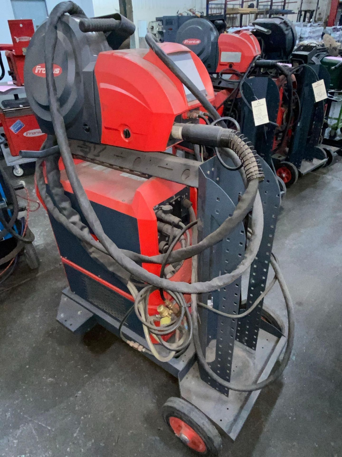 Fronius TPS 400i Mig Welder w/ WF 25i Wire Feeder Nice Cart w/ Welding ...