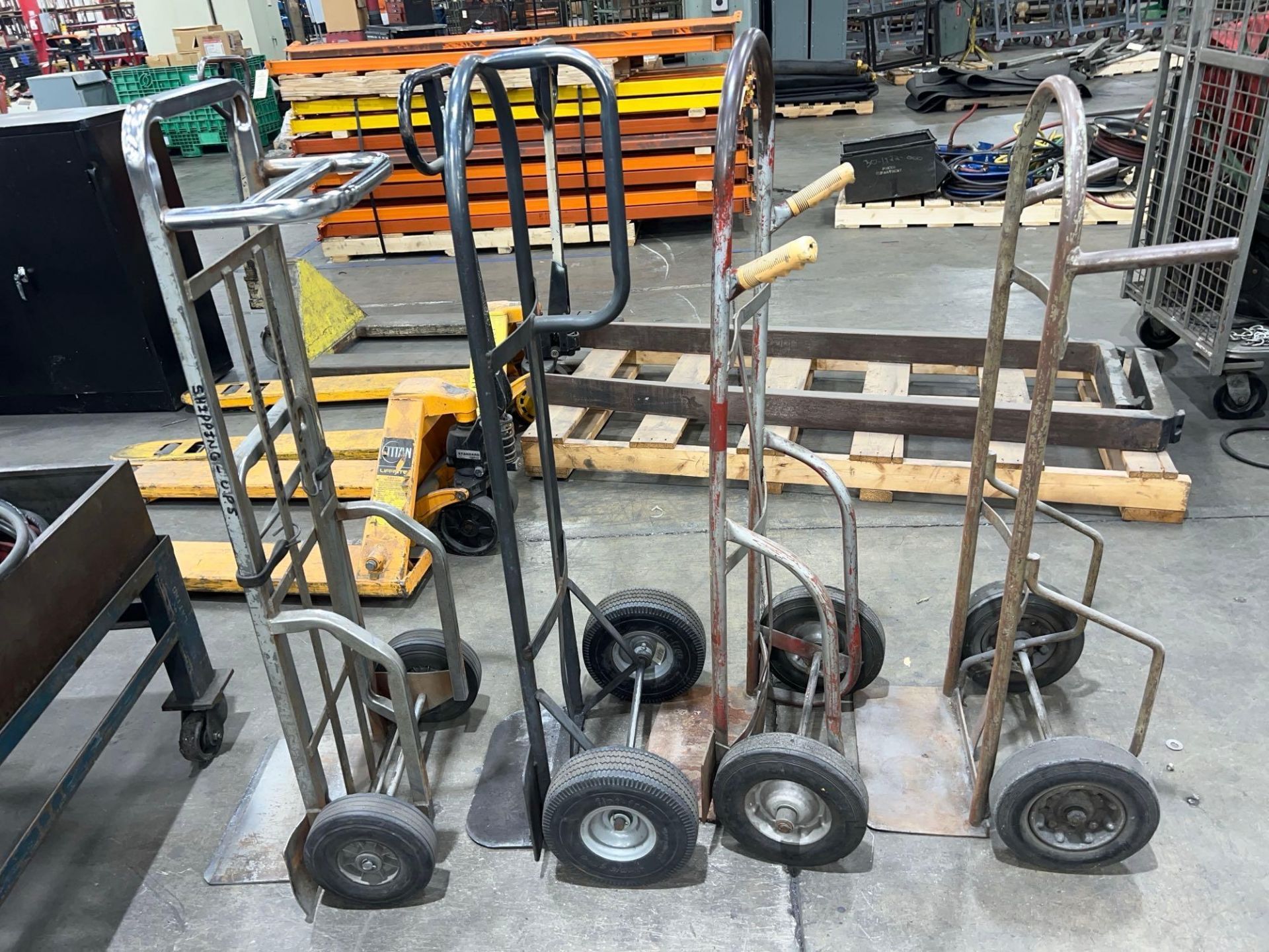 Lot of (4) 2-Wheel Hand Carts