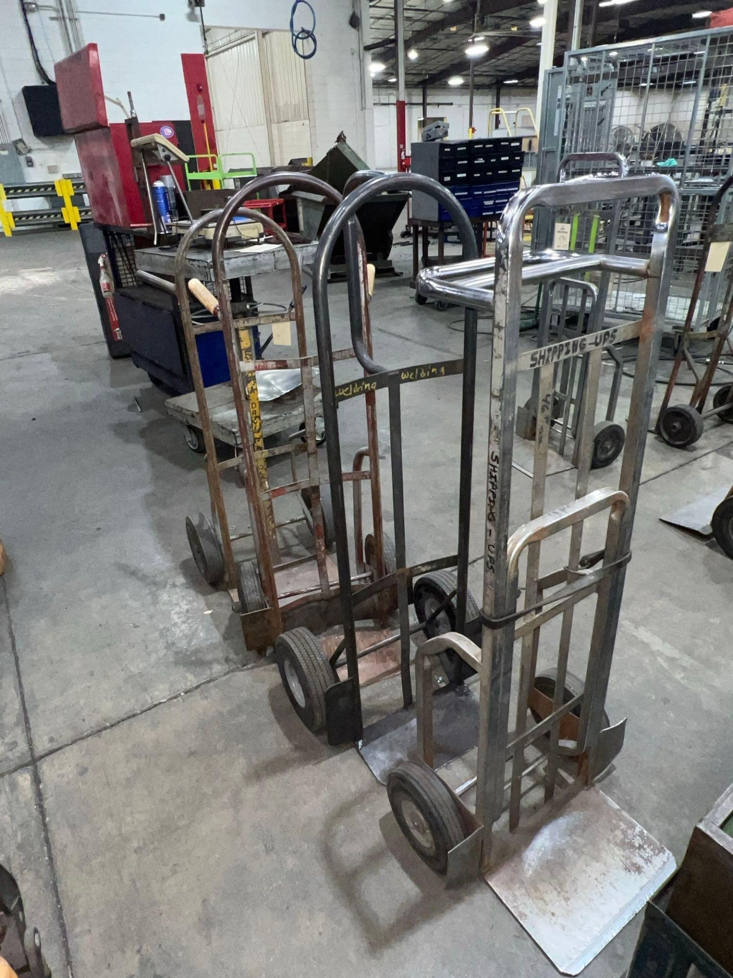 Lot of (4) 2-Wheel Hand Carts