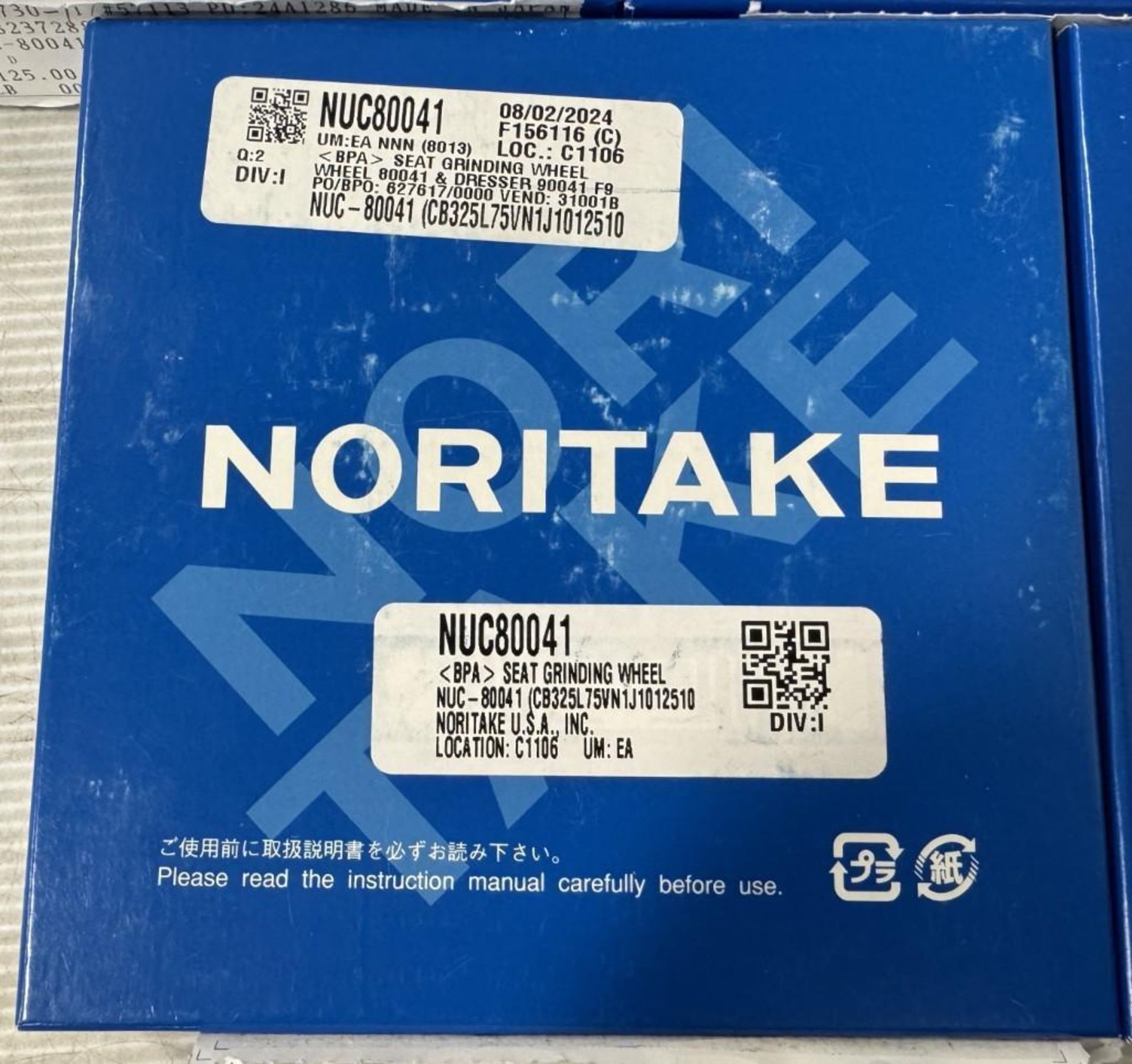 Lot of (8) Noritake #NUC80041 Seat Grinding Wheel