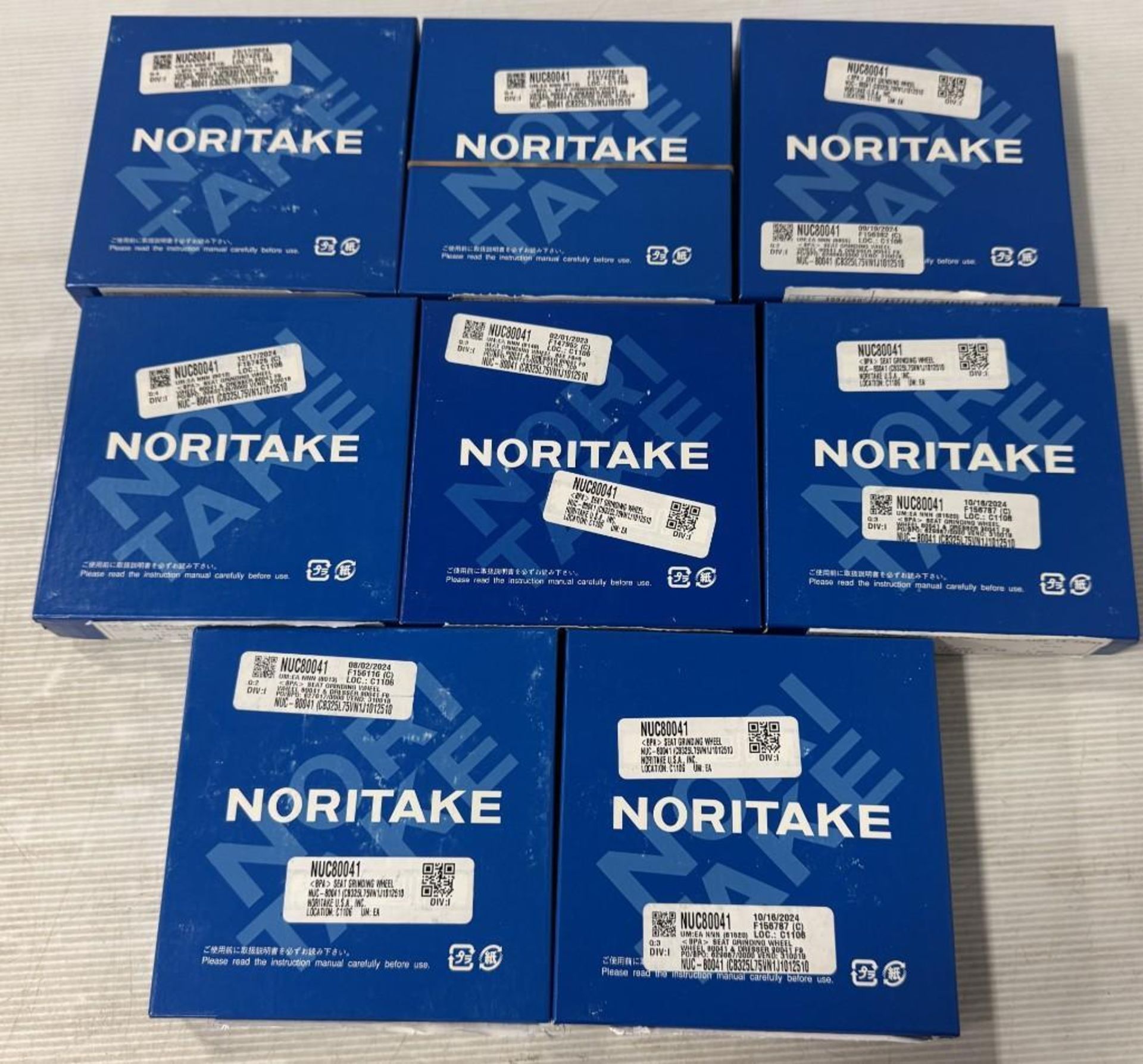 Lot of (8) Noritake #NUC80041 Seat Grinding Wheel