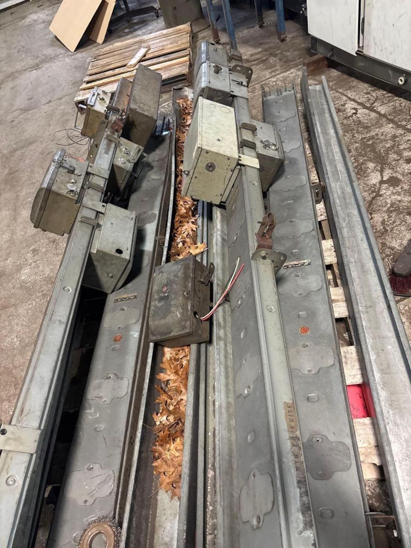 (4) Sections of Busway W/ Assorted Bus Plugs Approx 130" L