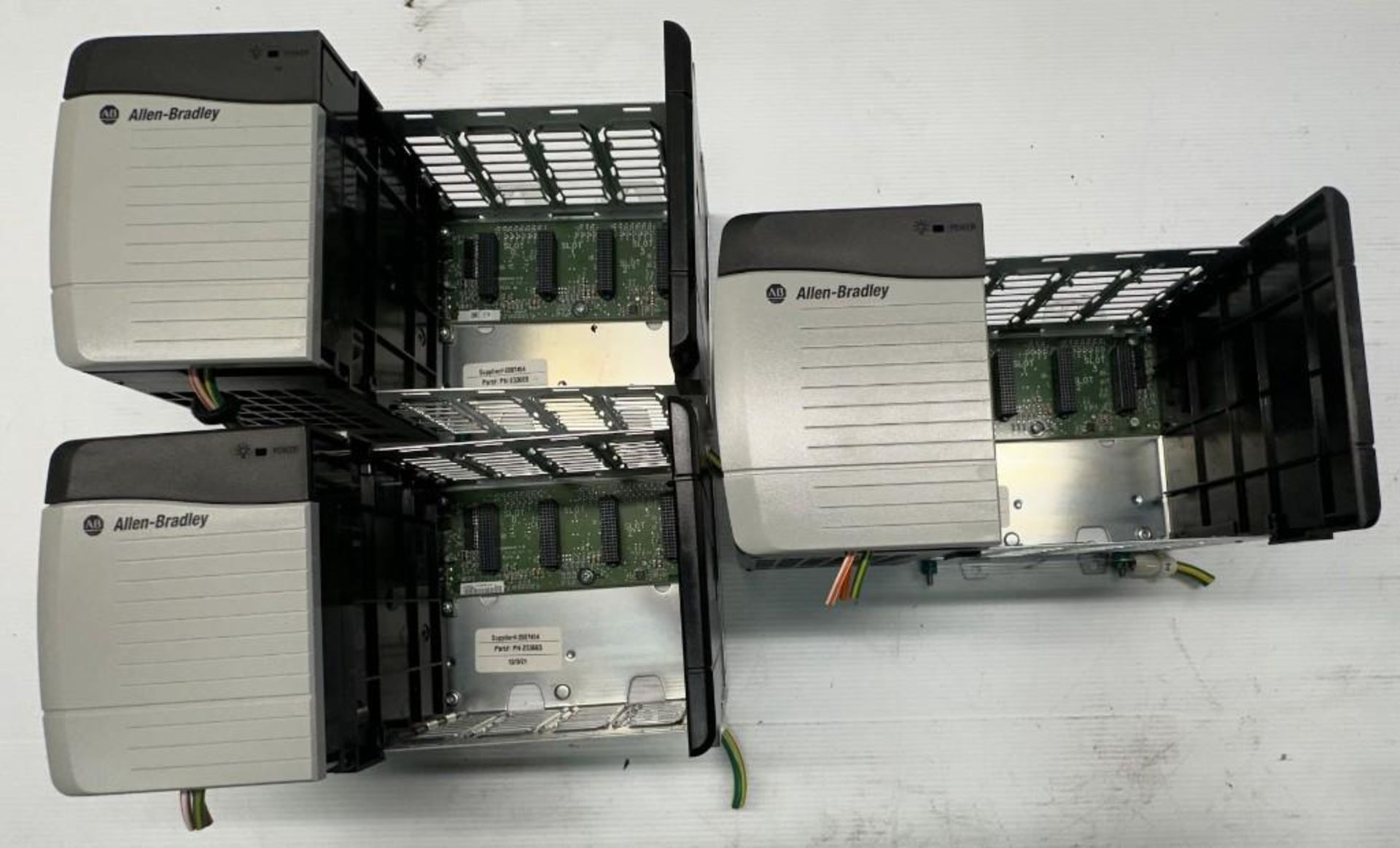Lot of (3) Allen-Bradley #1756-A4 / 4-Slot Chassis w/1756-PA72 Power ...