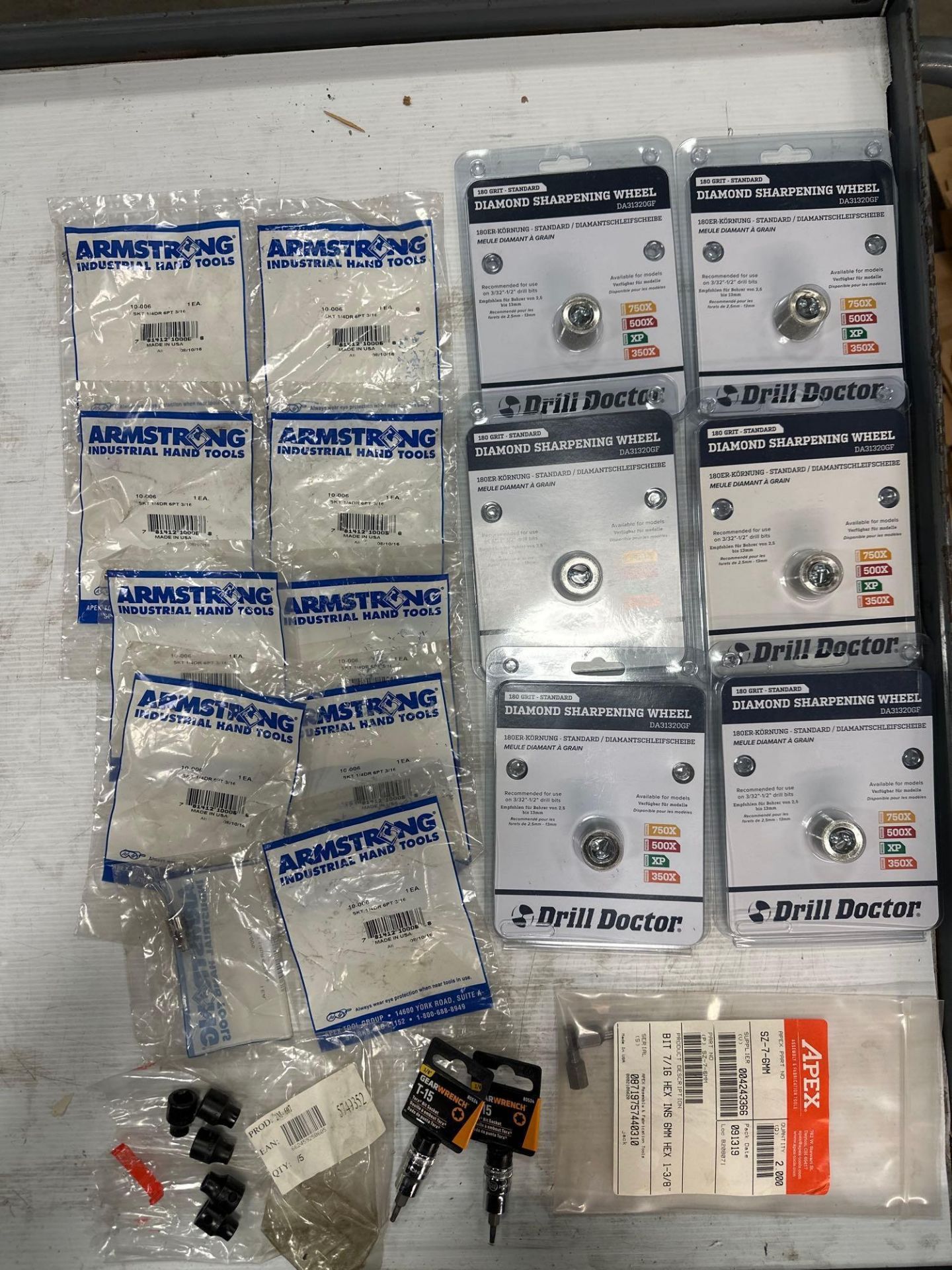 Lot of Sockets, T-Bits, Sharpening Wheels & More Assorted Lot - Items ...