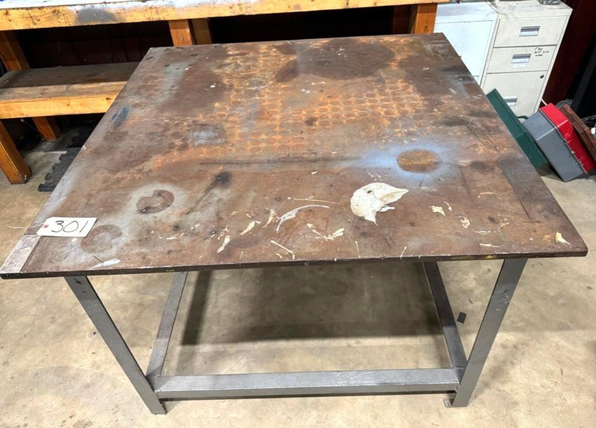 Loading Fee: Heavy Duty Steel Shop Table 48" x 48" x 33" High 3/4 ...