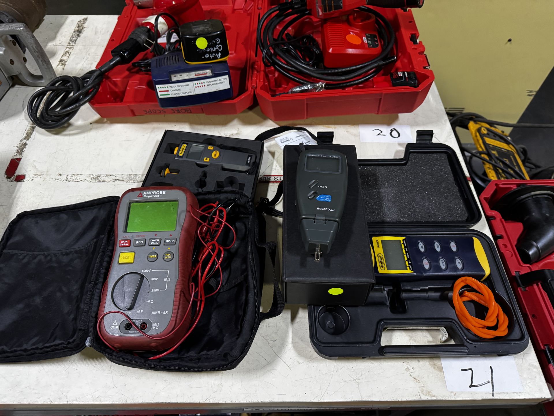 [Lot] of Test equipment consisting of (1) amprobe mega test 1, (1 ...