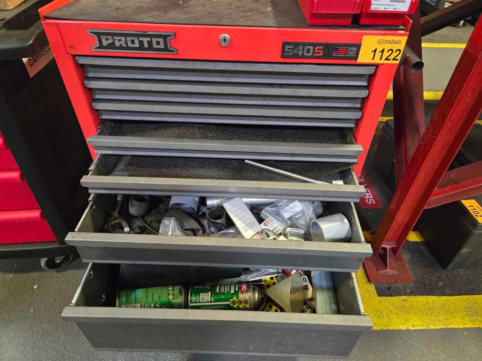 Proto 540S 7 drawer portable tool box, (CONTENTS INCLUDED)