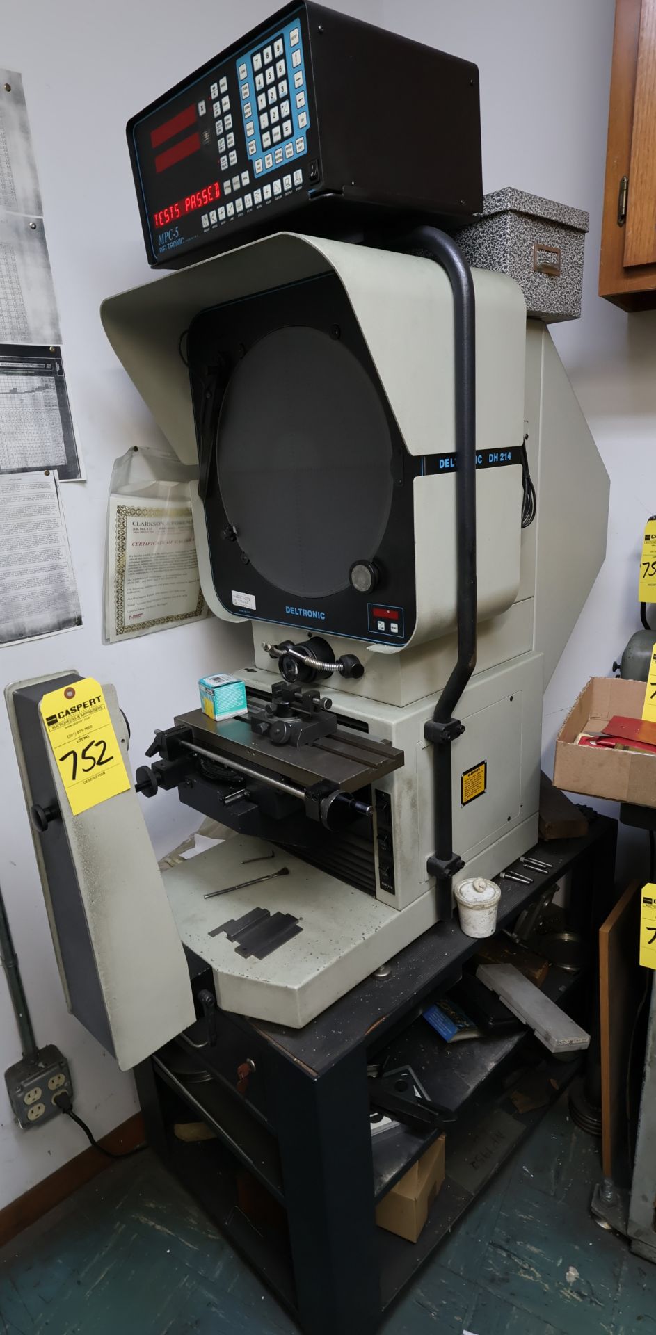 Deltronic Mdl. DH214 14" Optical Comparator, w/ Deltronic MPC-5 2-Axis ...