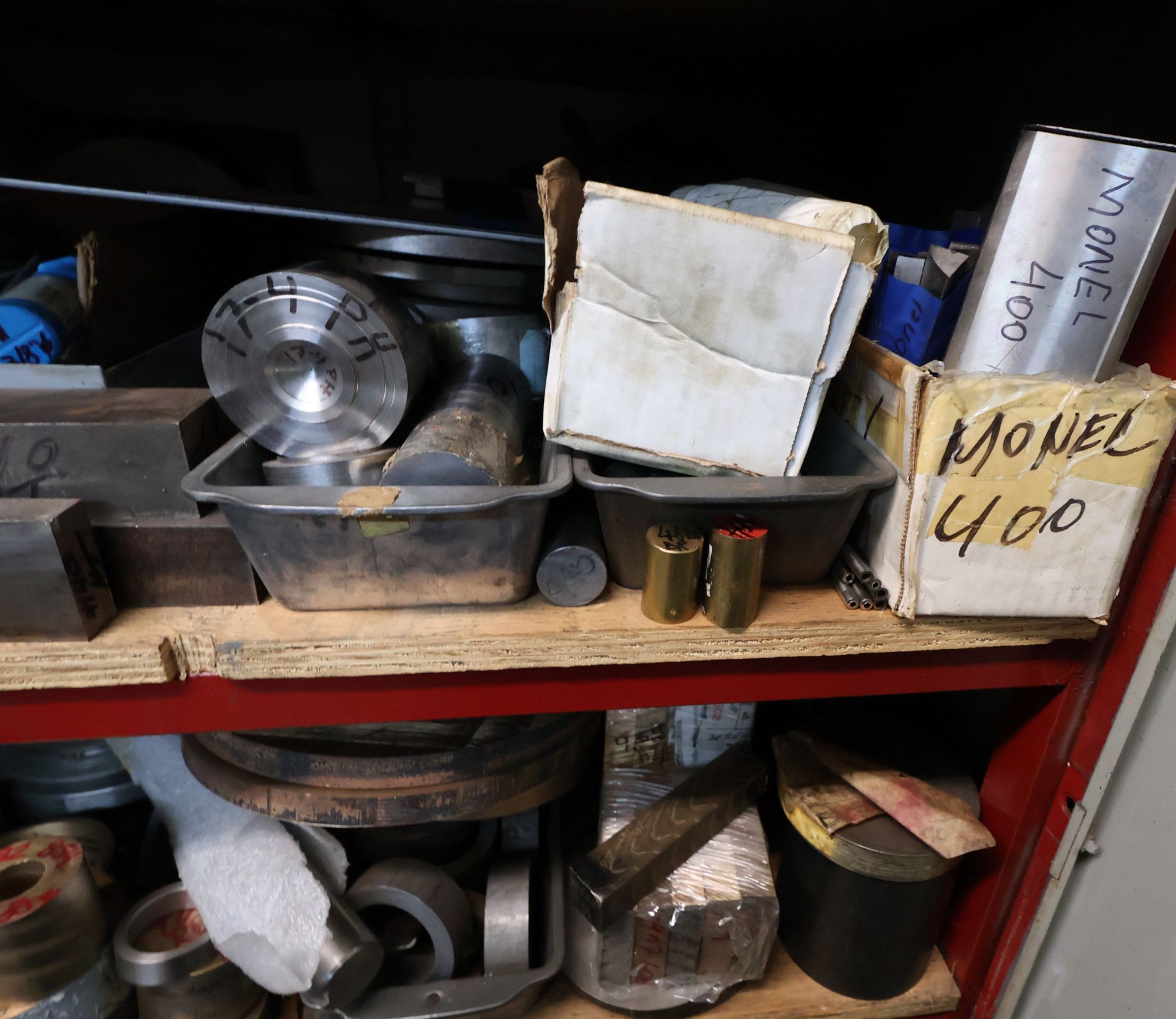 2-Door Steel Cabinet, w/ Monel, Brass, SS, Copper, Tool Steel, etc.