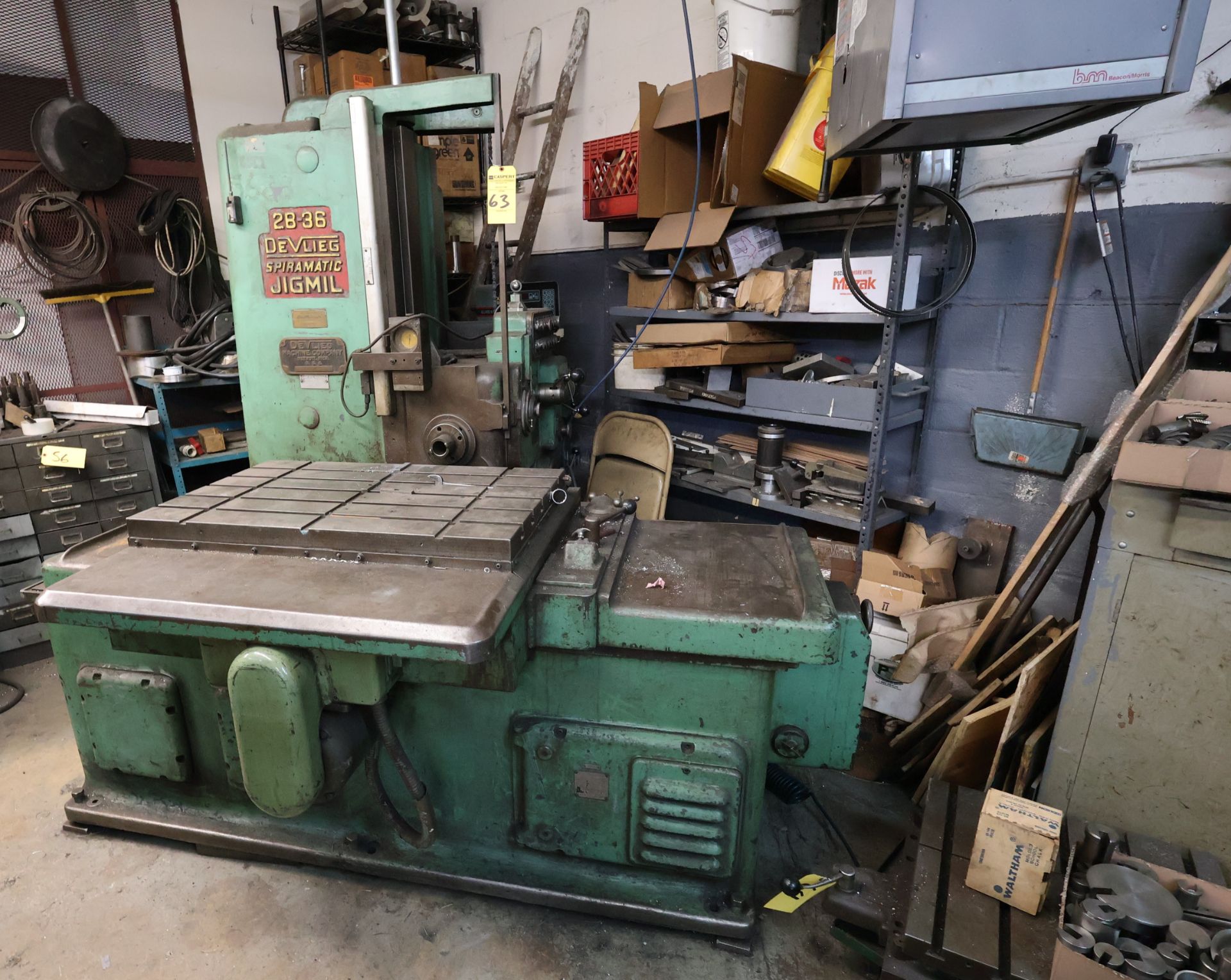 DeVlieg Mdl. 2B-36 Jigmil, w/ 24" x 36" Table, 50 Taper Spindle, 2400 ...