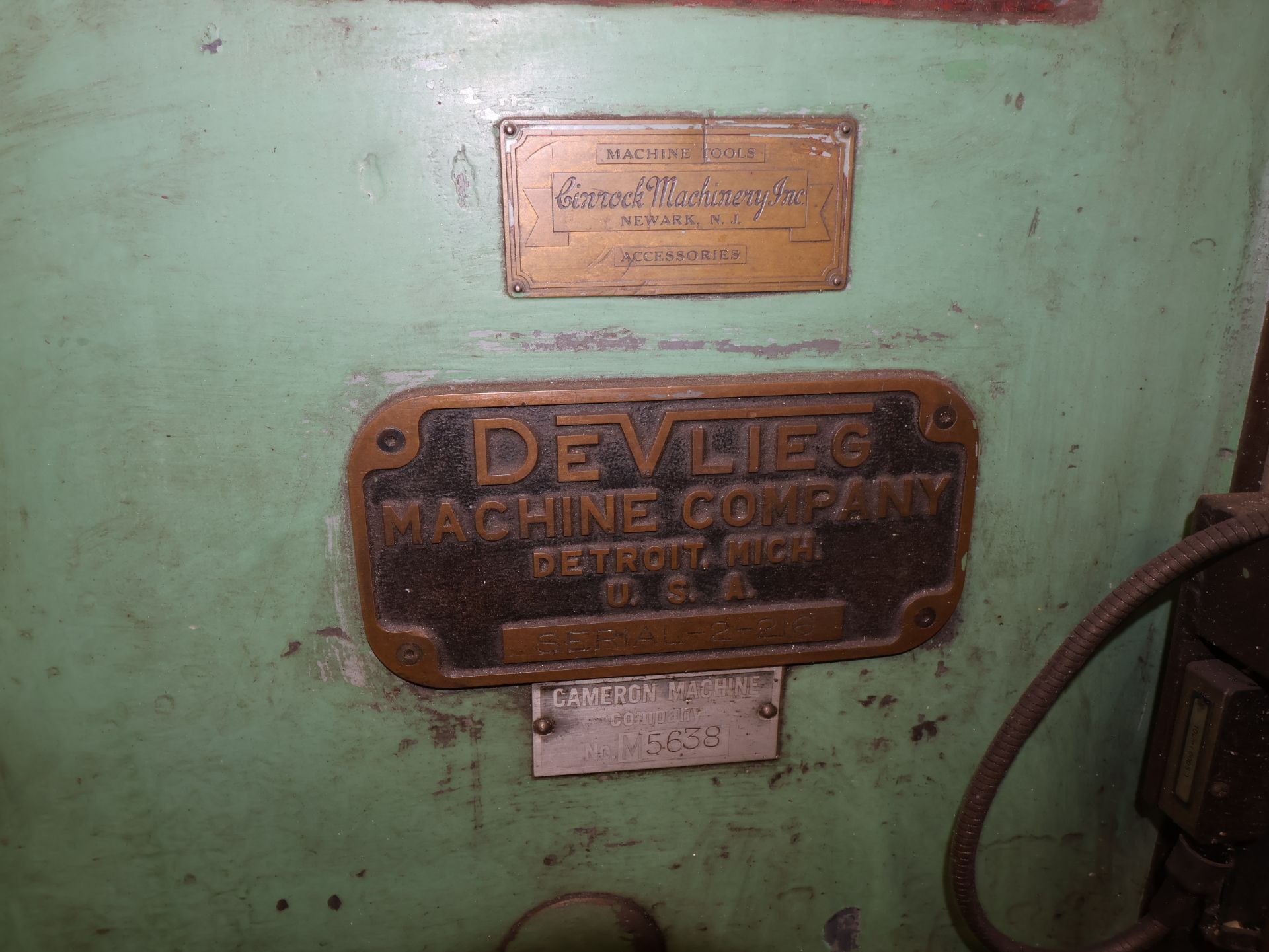 DeVlieg Mdl. 2B-36 Jigmil, w/ 24" x 36" Table, 50 Taper Spindle, 2400 ...