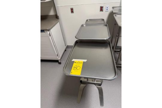 (3) Mobile Stainless Steel Mayo Stands