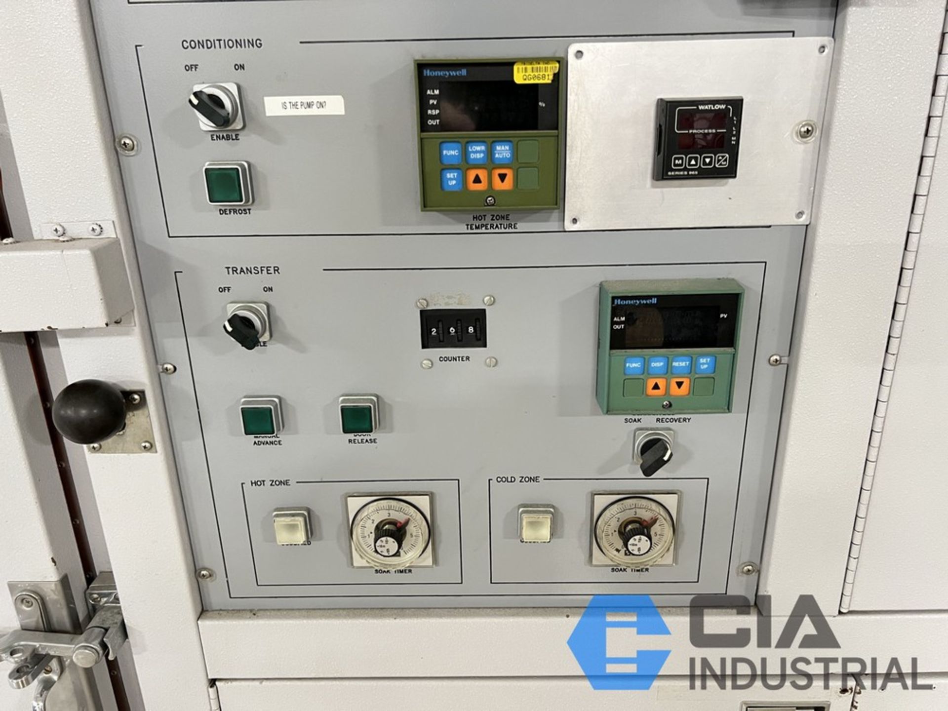 RANSCO IND. MODEL 7108-1 VERTICAL TWO-ZONE ENVIROMENTAL CHAMBER; S/N ...