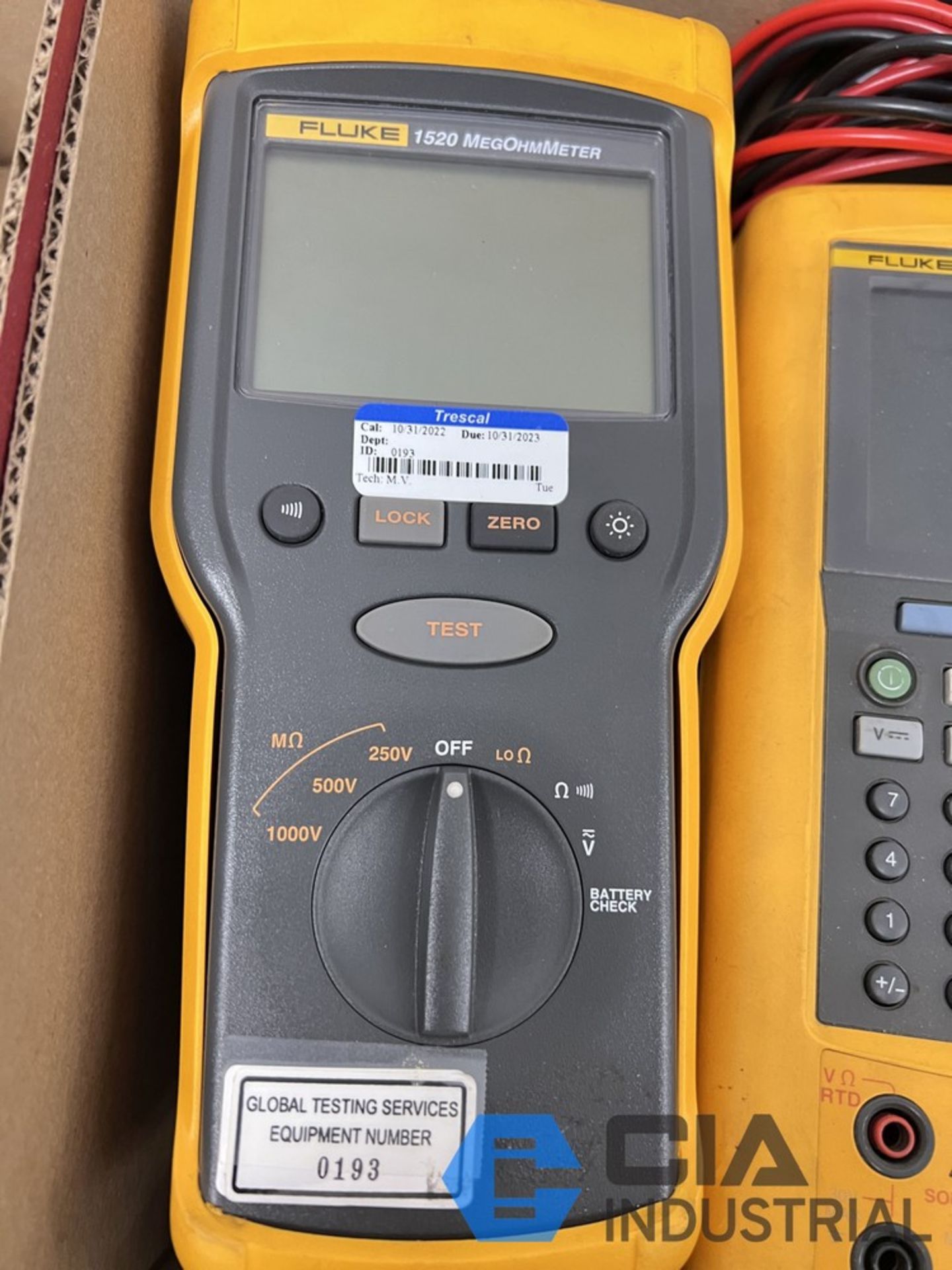 (LOT) (3) ELECTRIC TESTERS; FLUKE METERS INCLUDING 1520 MEGA OHM METER ...