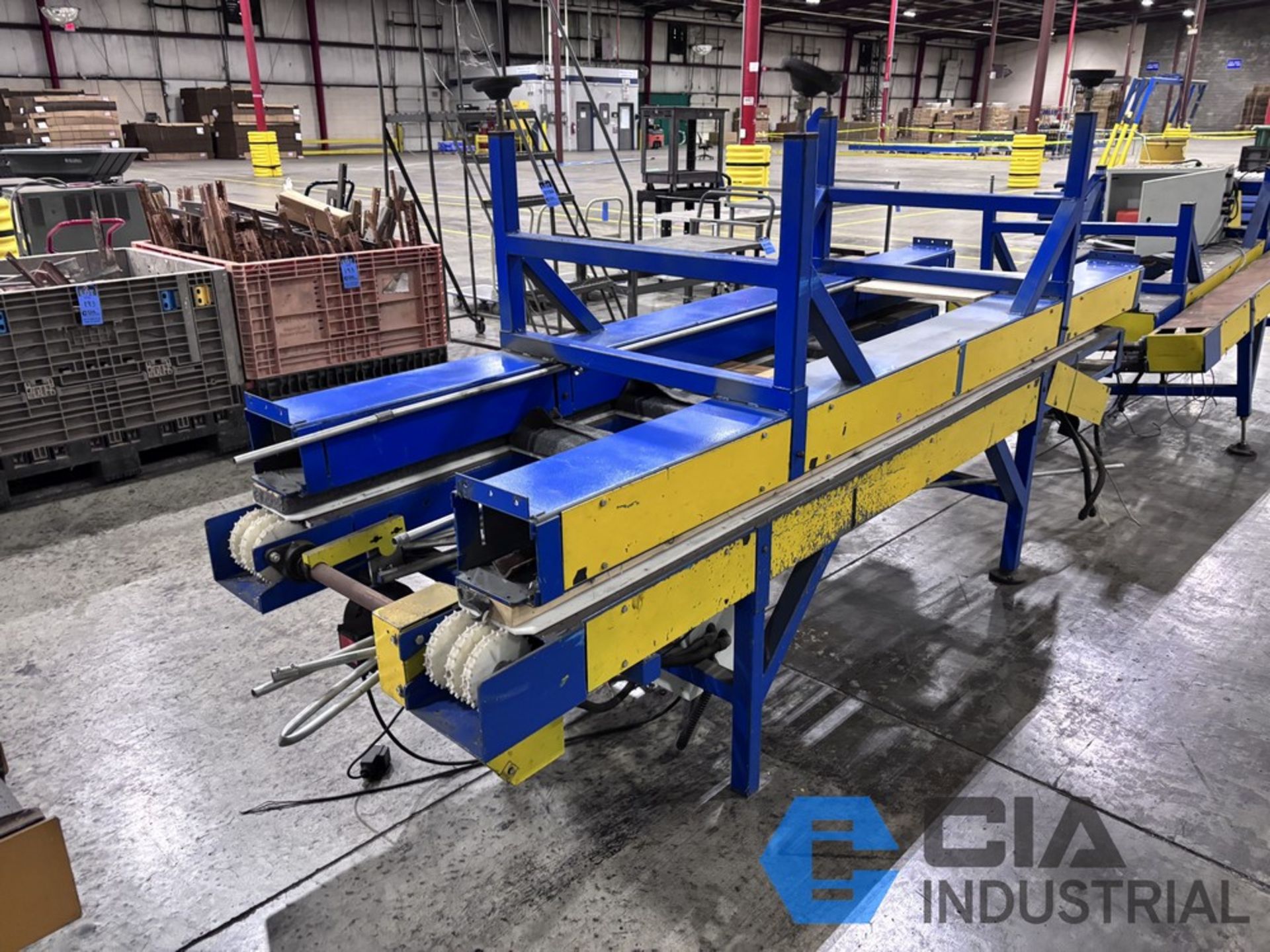 (LOT) OUT OF SERVICE DUAL TRACK 6" CONVEYORS WITH CONVEYOR TRACK AND ...