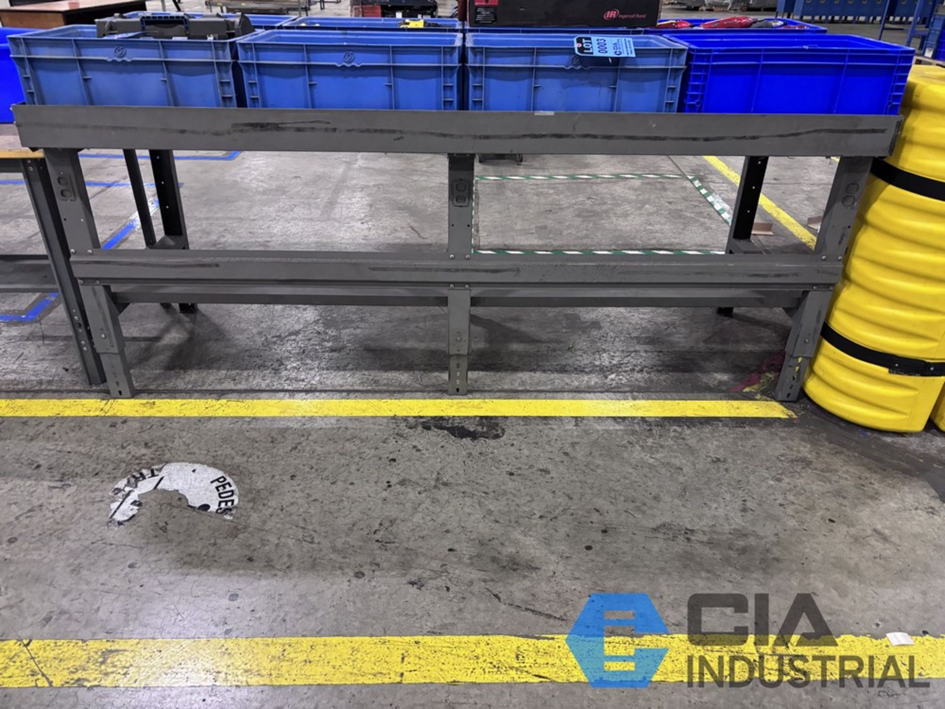 36" X 96" ADJUSTABLE STEEL FRAME MAPLE TOP WORKBENCH **SPECIAL NOTICE ...