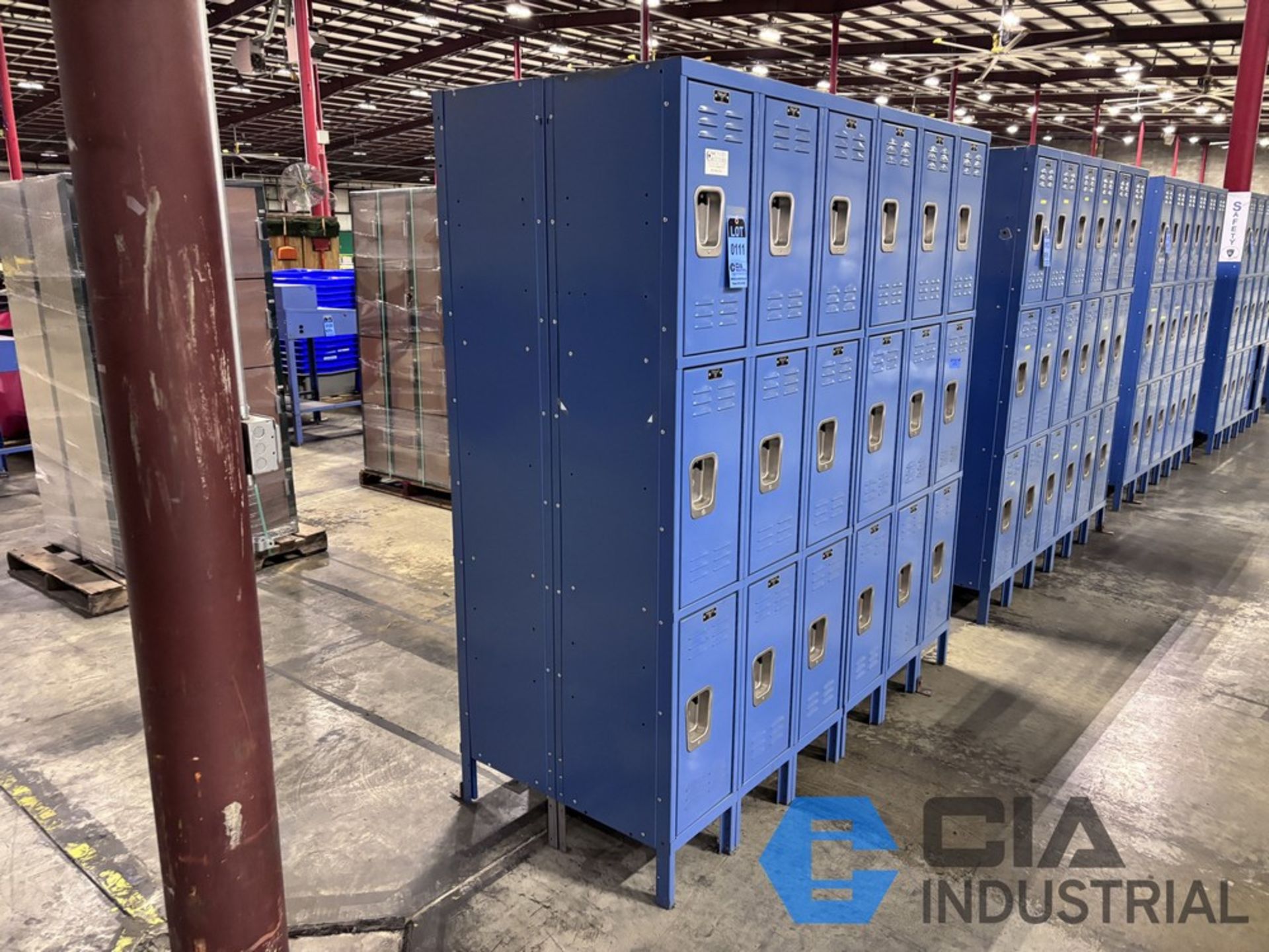 9-COMPARTMENT HALLOWELL LOCKERS