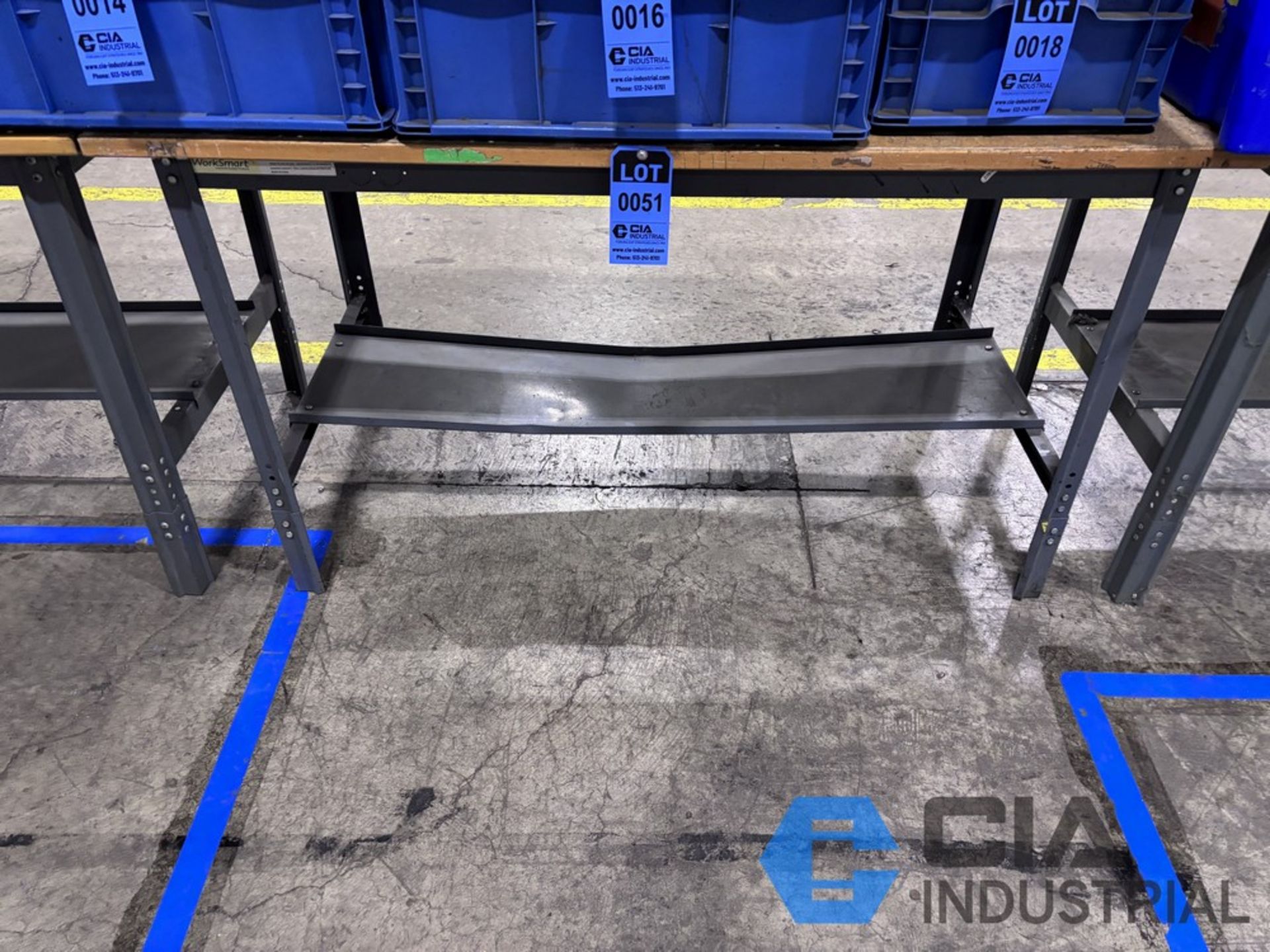 30" X 60" ADJUSTABLE STEEL FRAME MAPLE TOP WORKBENCH **SPECIAL NOTICE ...