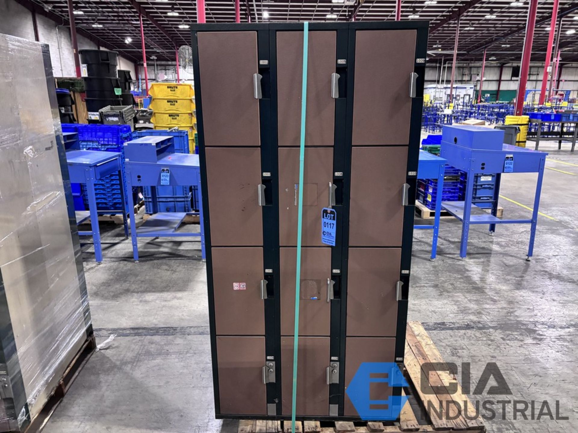 12-COMPARTMENT AMERICAN LOCKER SYSTEMS LOCKERS