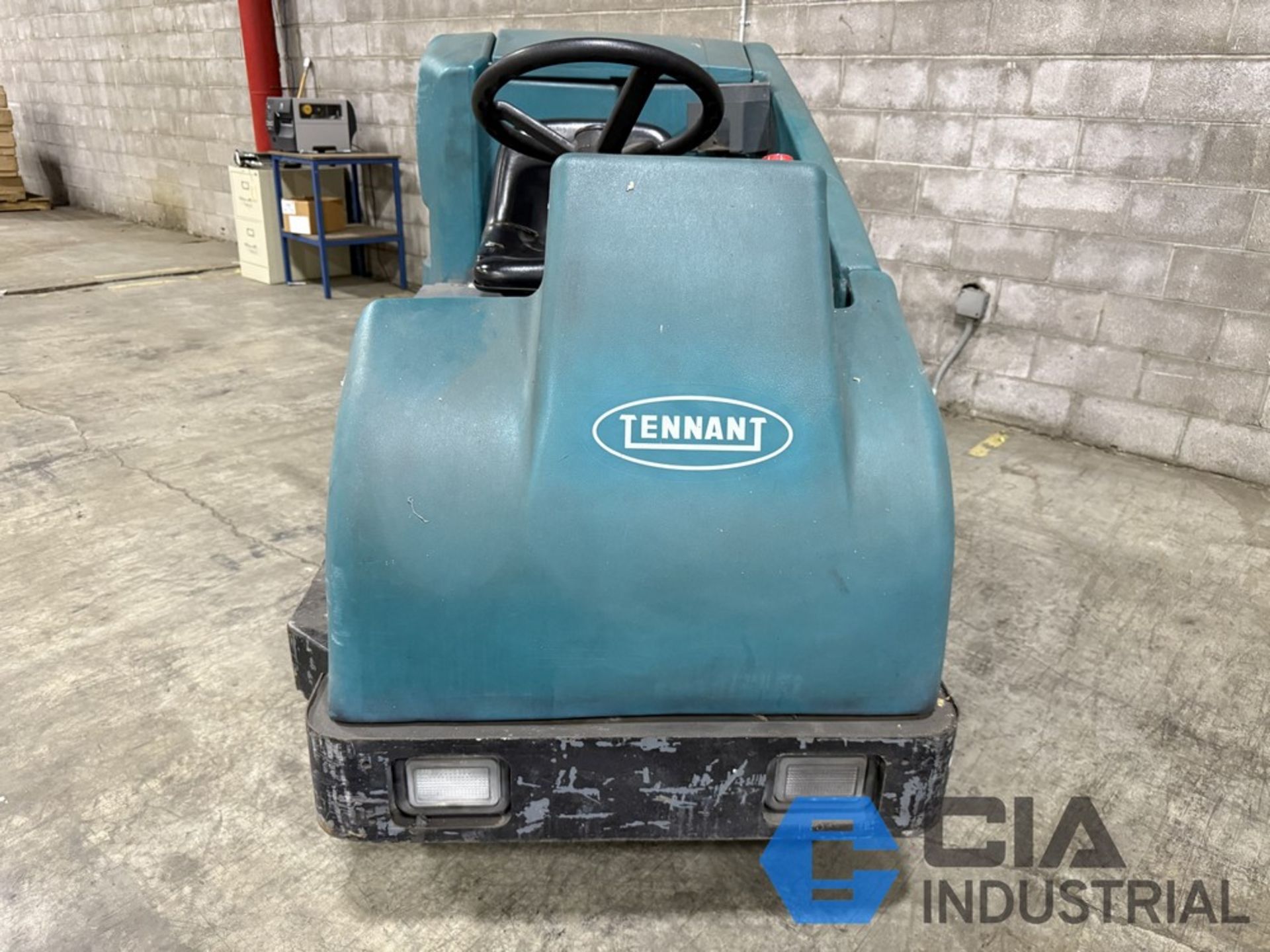 TENNANT MODEL T15 36 VOLT SIT-DOWN ELECTRIC FLOOR SCRUBBER; S/N T15 ...