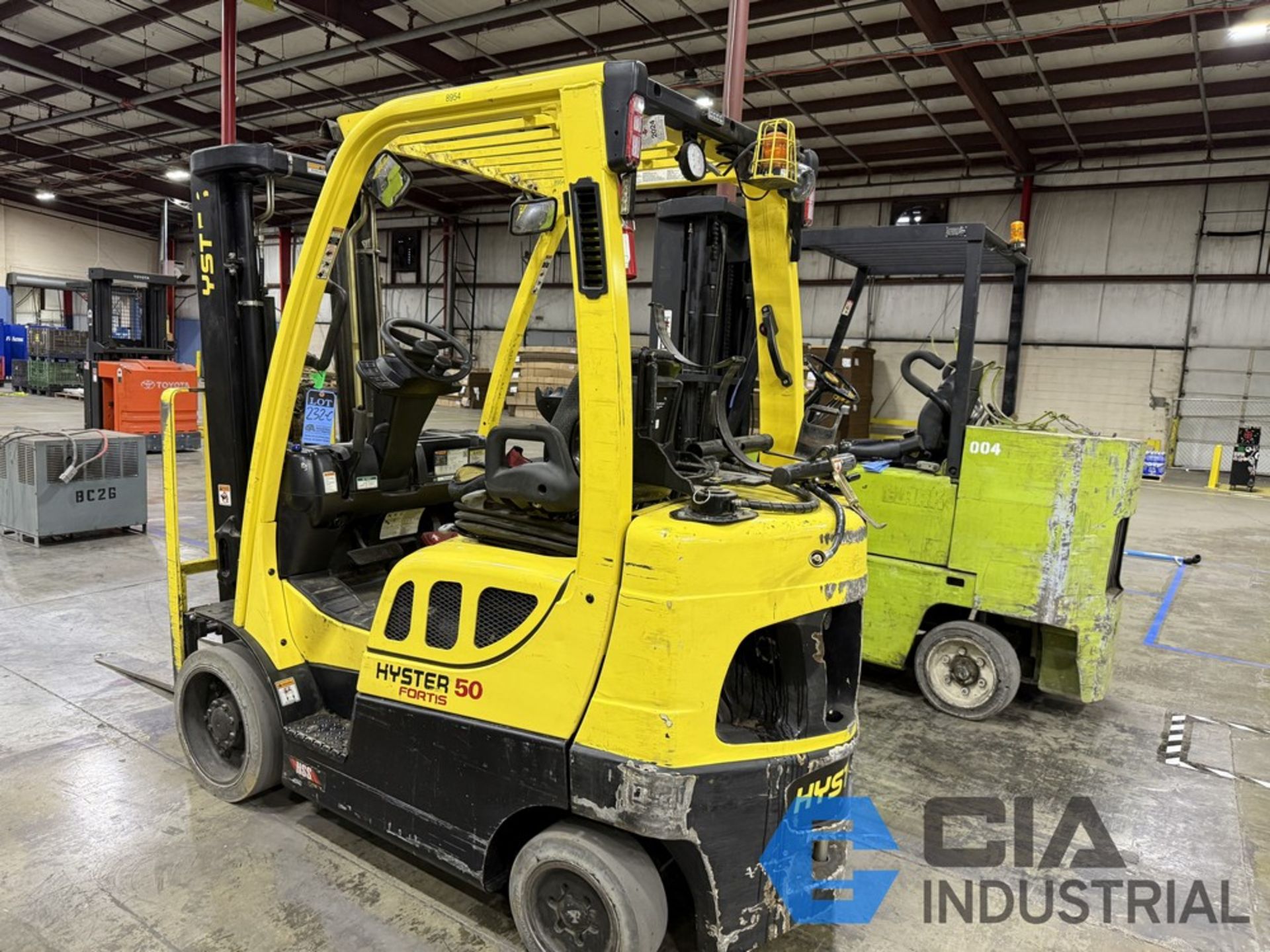 2021 - 5,000 LB. HYSTER MODEL S50FT LPG SOLID TIRE FORKLIFT, Green Tag ...