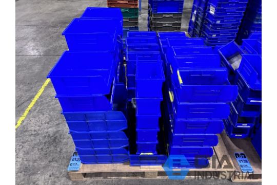 SKID MISC. STACKABLE PLASTIC TOTES