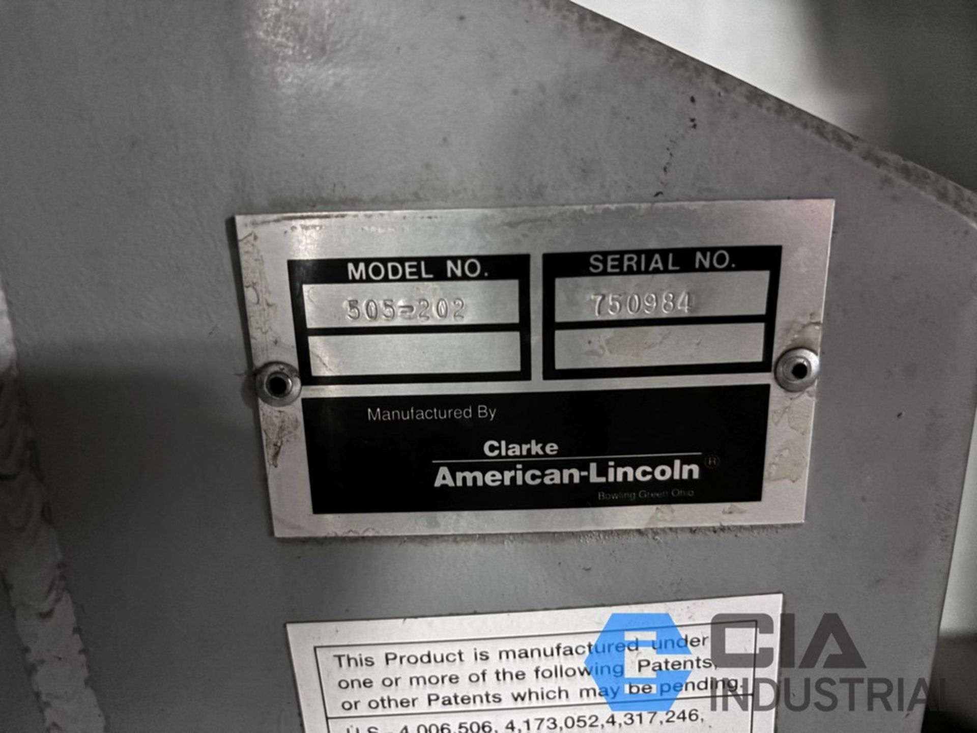 CLARKE AMERICAN LINCOLN MODEL 505-202 LP RIDE ON FLOOR SWEEPER ; S/N ...
