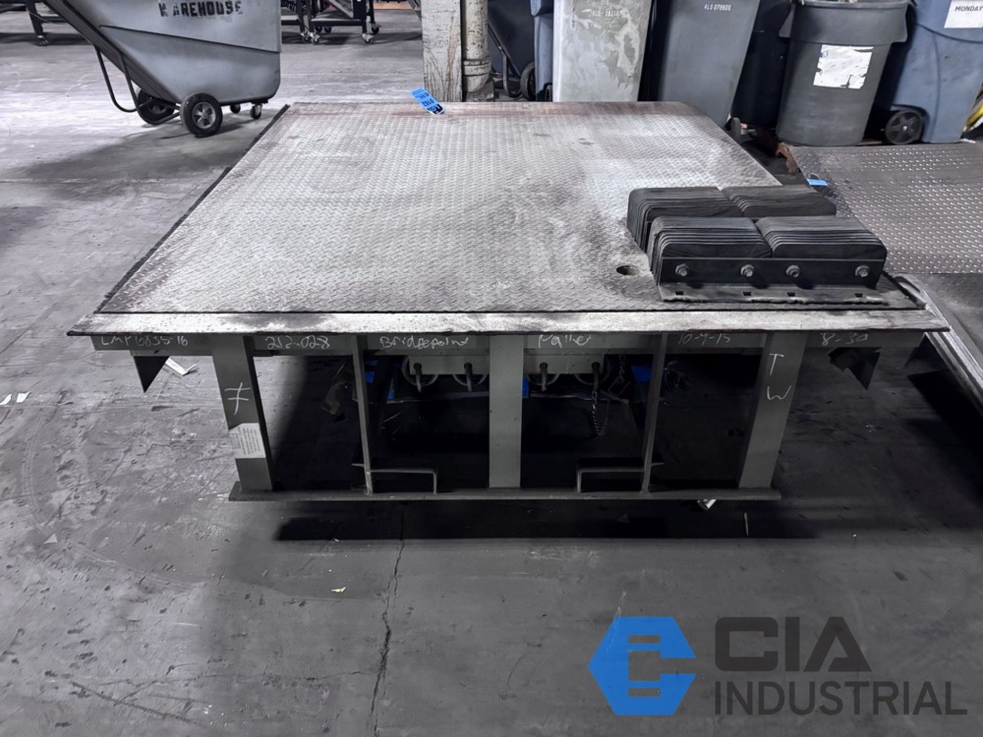 6' WIDE X 8' LONG POWER RAMP MODEL LMP-6835-16 PIT STYLE MECHANICAL ...