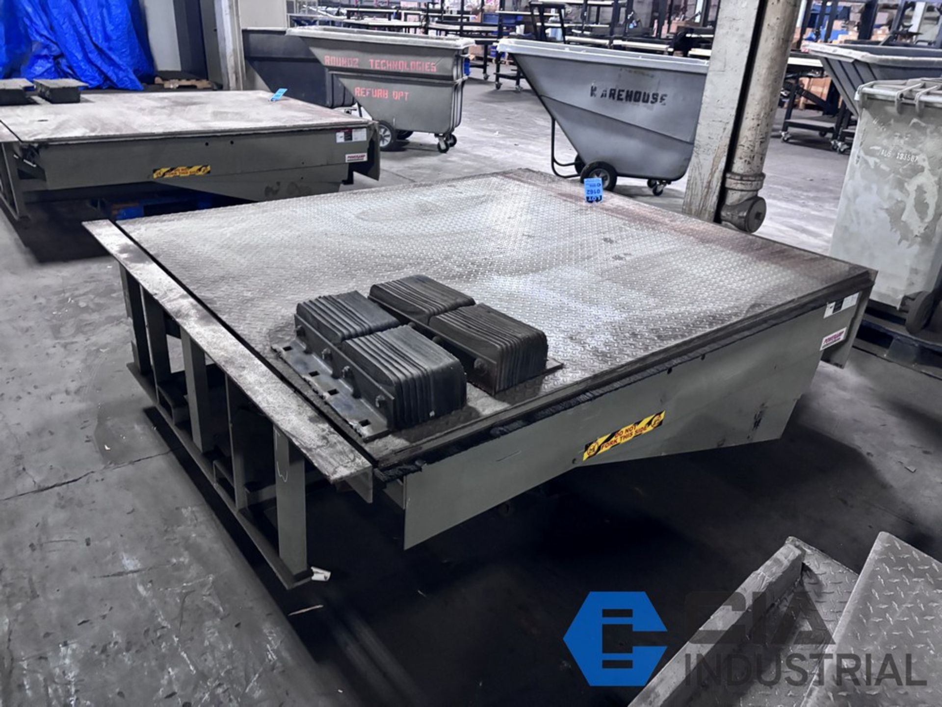 6' WIDE X 8' LONG POWER RAMP MODEL LMP-6835-16 PIT STYLE MECHANICAL ...