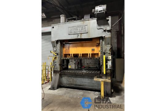 200 TON MINSTER MODEL S2-200-96-48 SSDC PRESS; S/N 12930, 12" STROKE ...