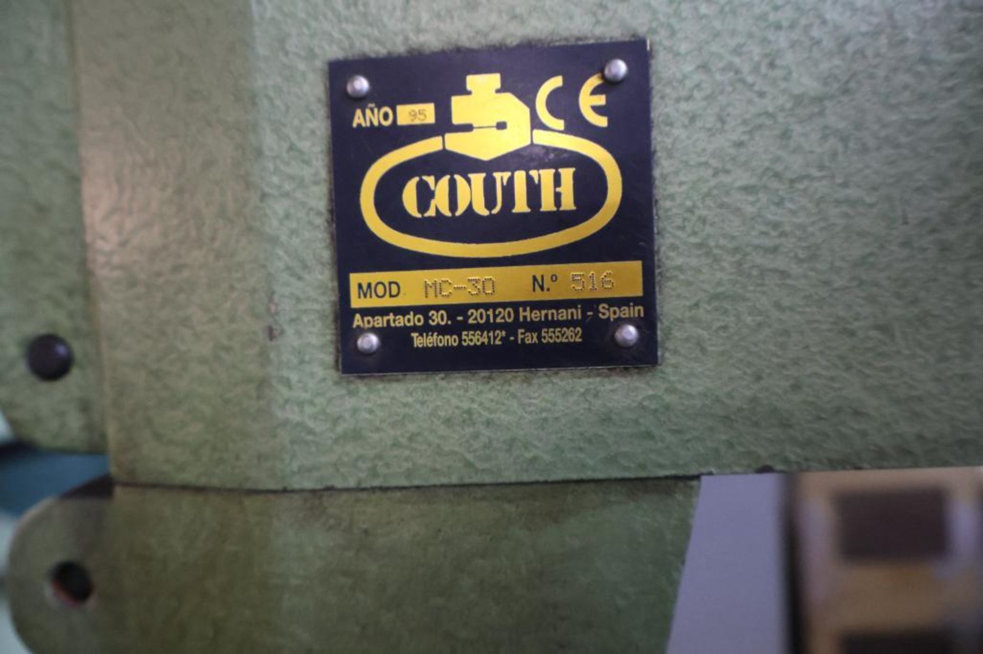 Couth Mod. MC-30 Bench Top Press