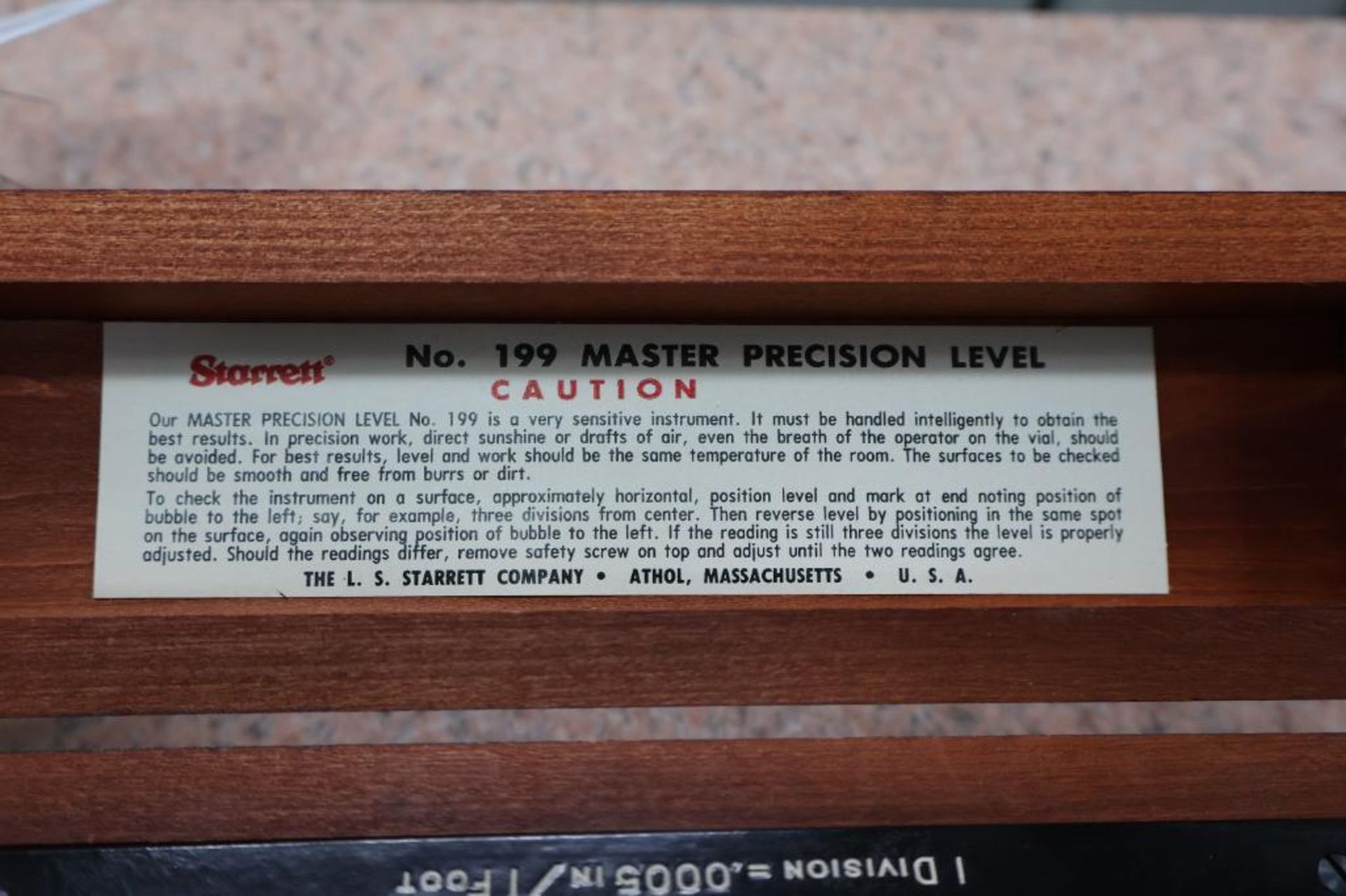 Starrett No.199 master precision level