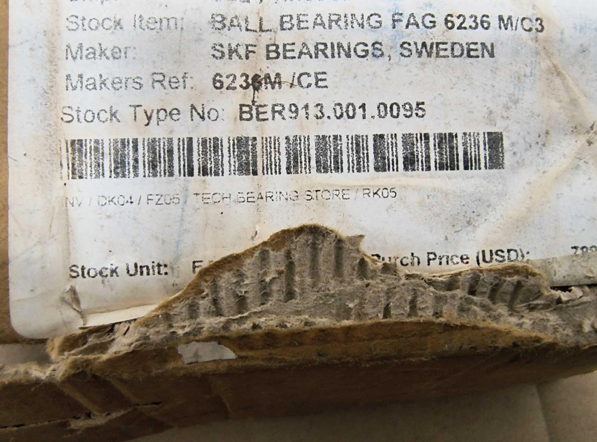 Factory Sealed SKF 6236 M/C3 Cat Deep groove ball bearings INV 6236 Lot ...