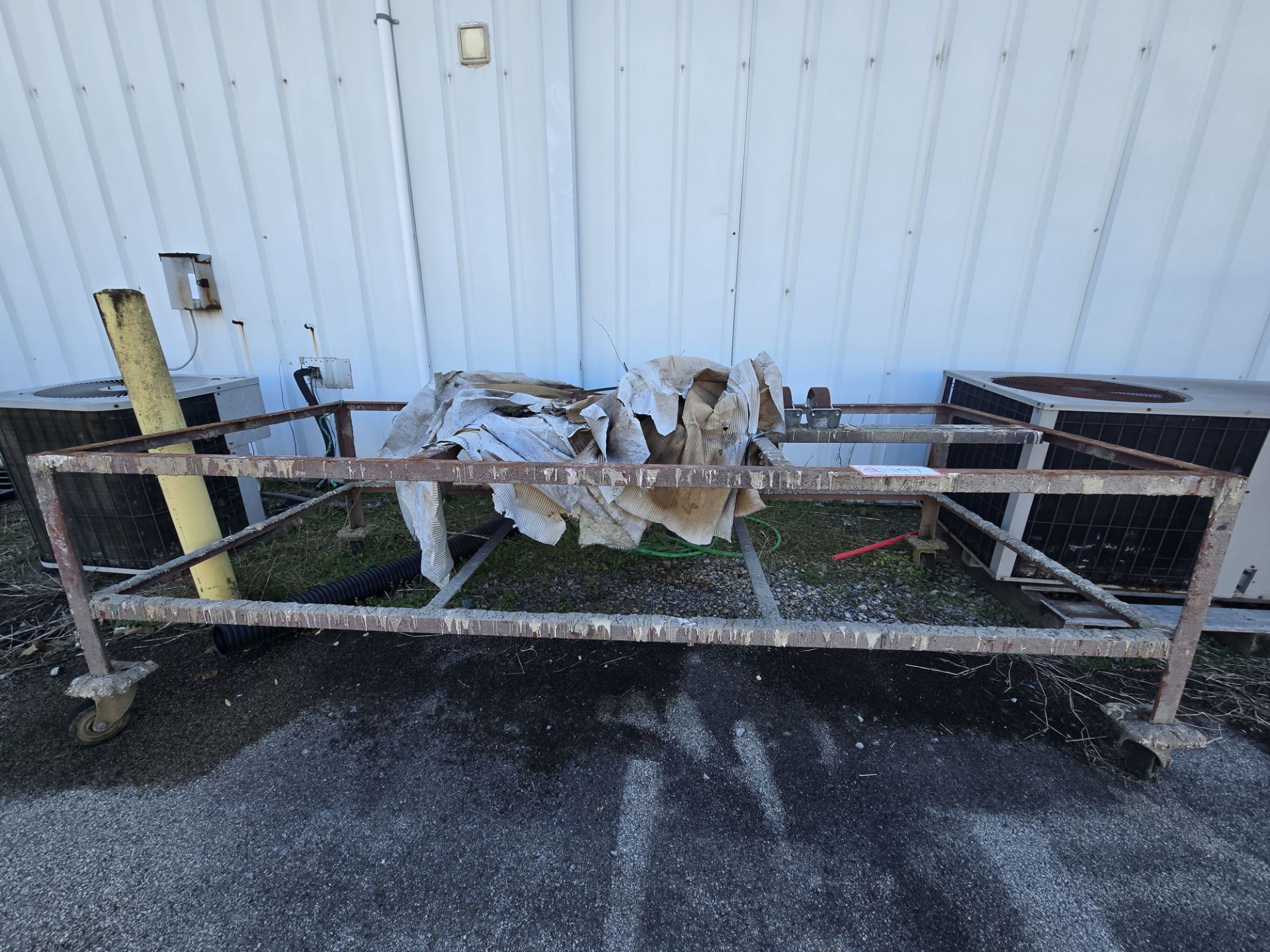 Custom Built Heavy Duty Steel Shop Table On Casters No Table Top 48 in ...