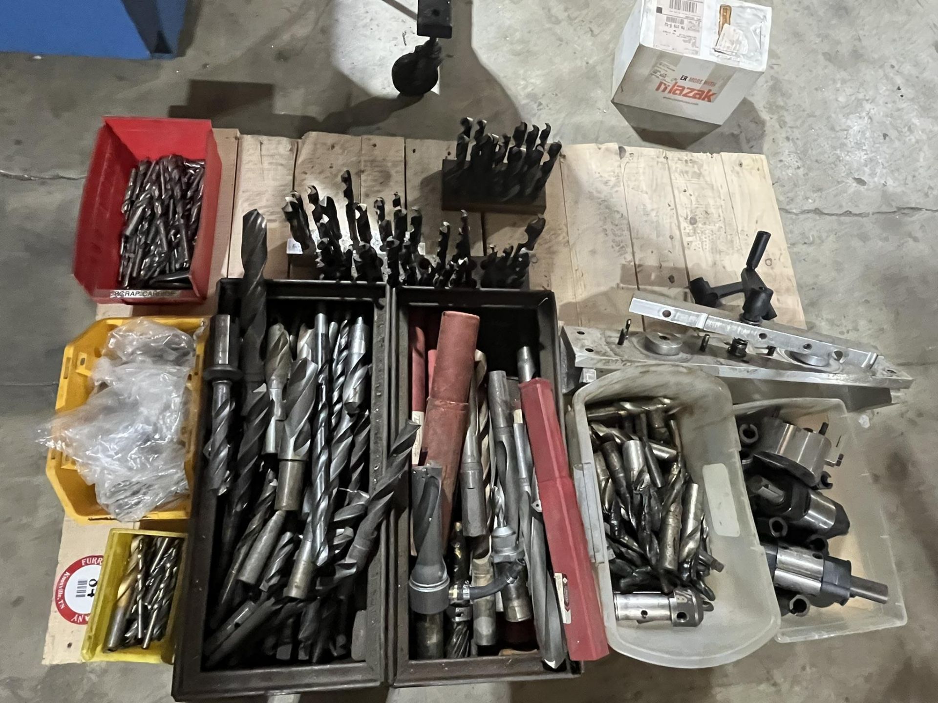 Contents of Pallet - Large Assortment of Various Size MT Drill Bits and ...