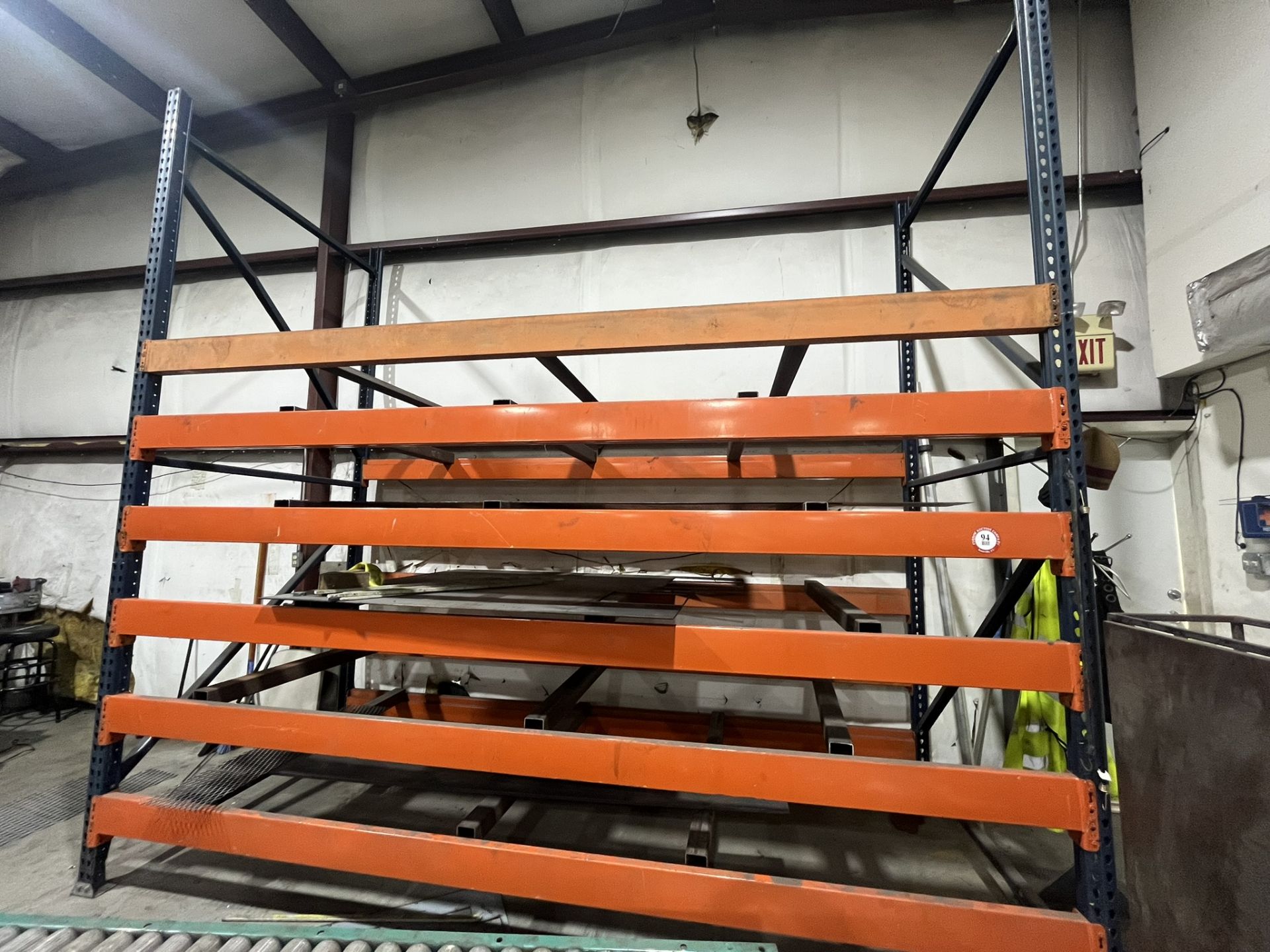 1 Section of Heavy Duty Steel Racking Configured For Metal Sheets, 6 ...