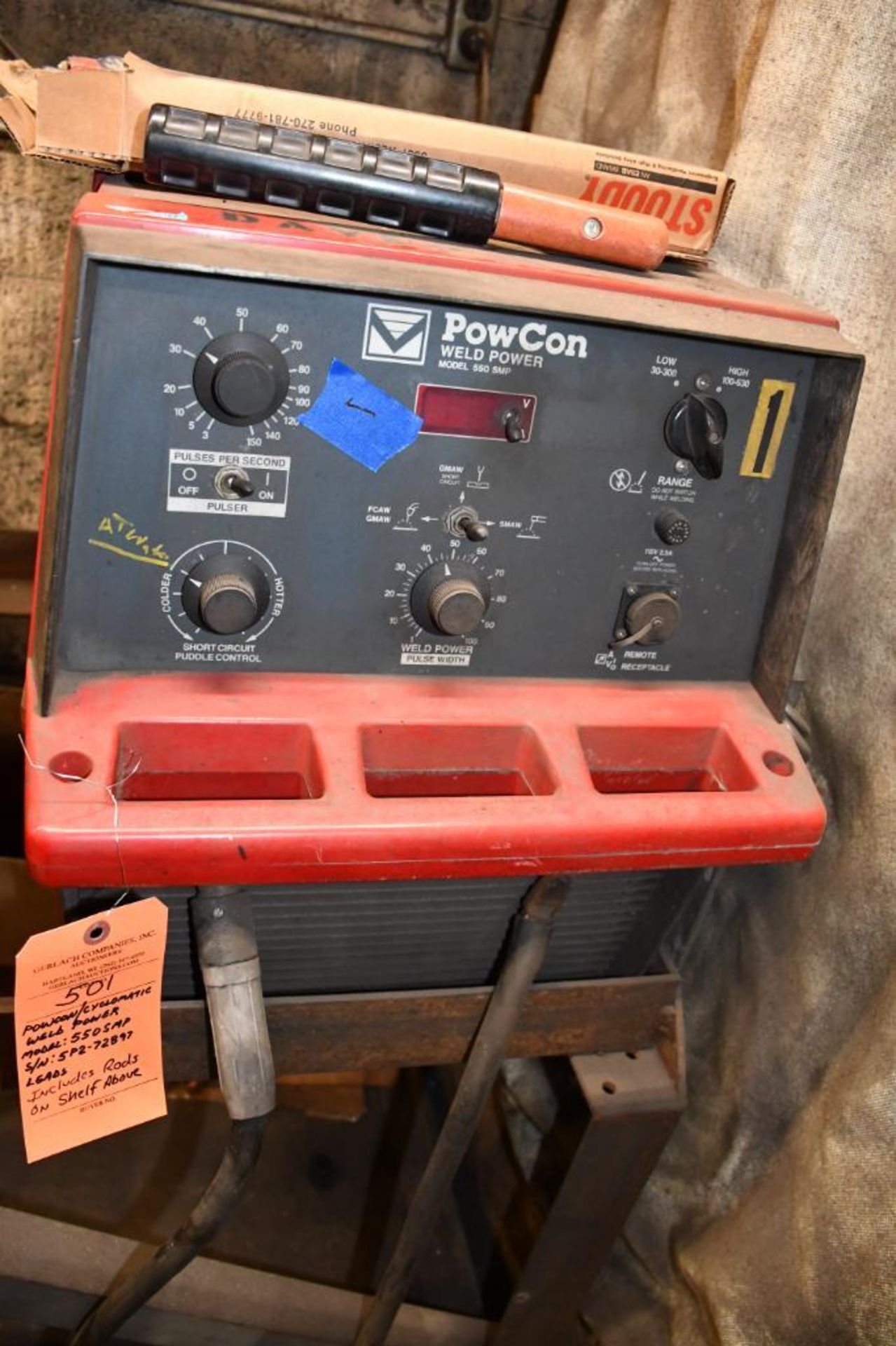 Powcon/Cyclomatic Weld Power, Model 550SMP, s/n 5P2-72897, Leads AND M ...