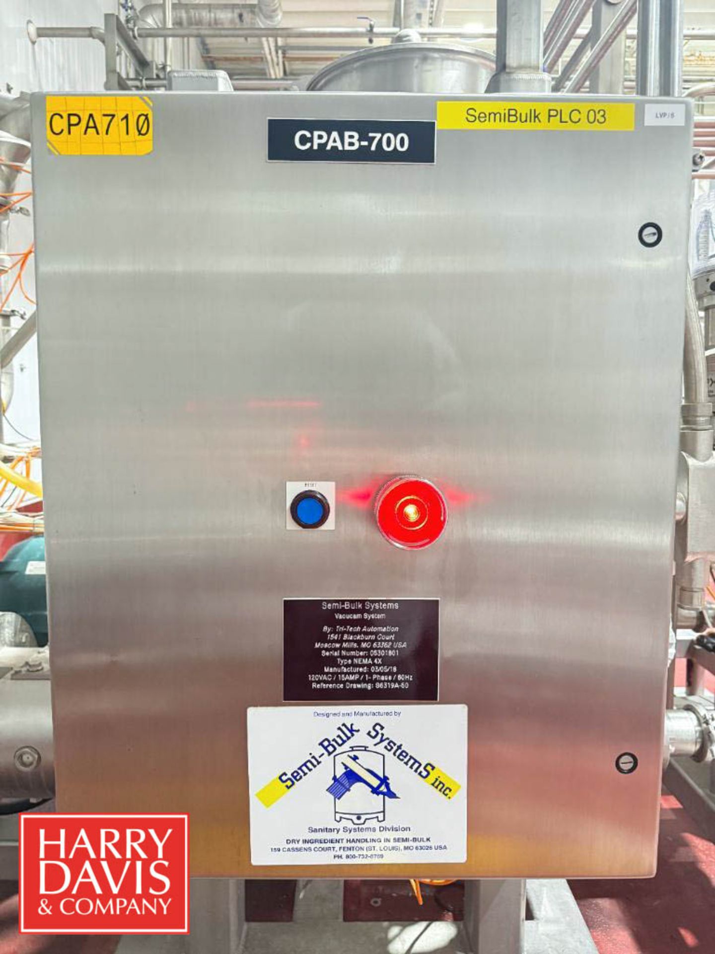 2018 Semi-Bulk Systems Skidded Semi-Bulk Liquid Mixing System, S/N ...