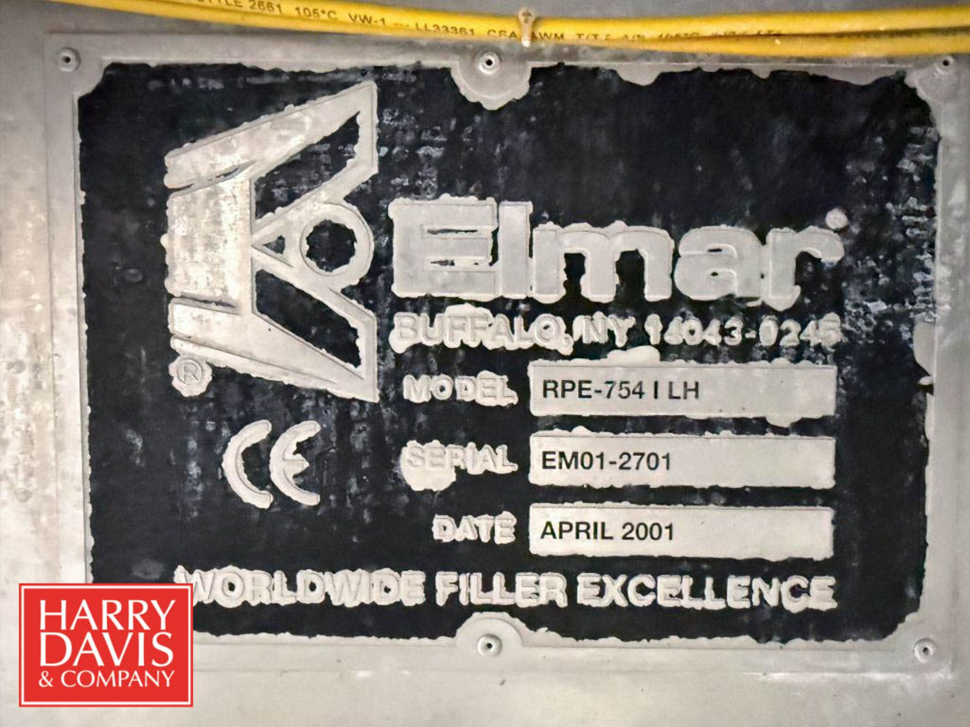 Elmar 54-Head Rotary Piston Filler, Model: RPE-754 1 LH, S/N: EM01-2701 ...