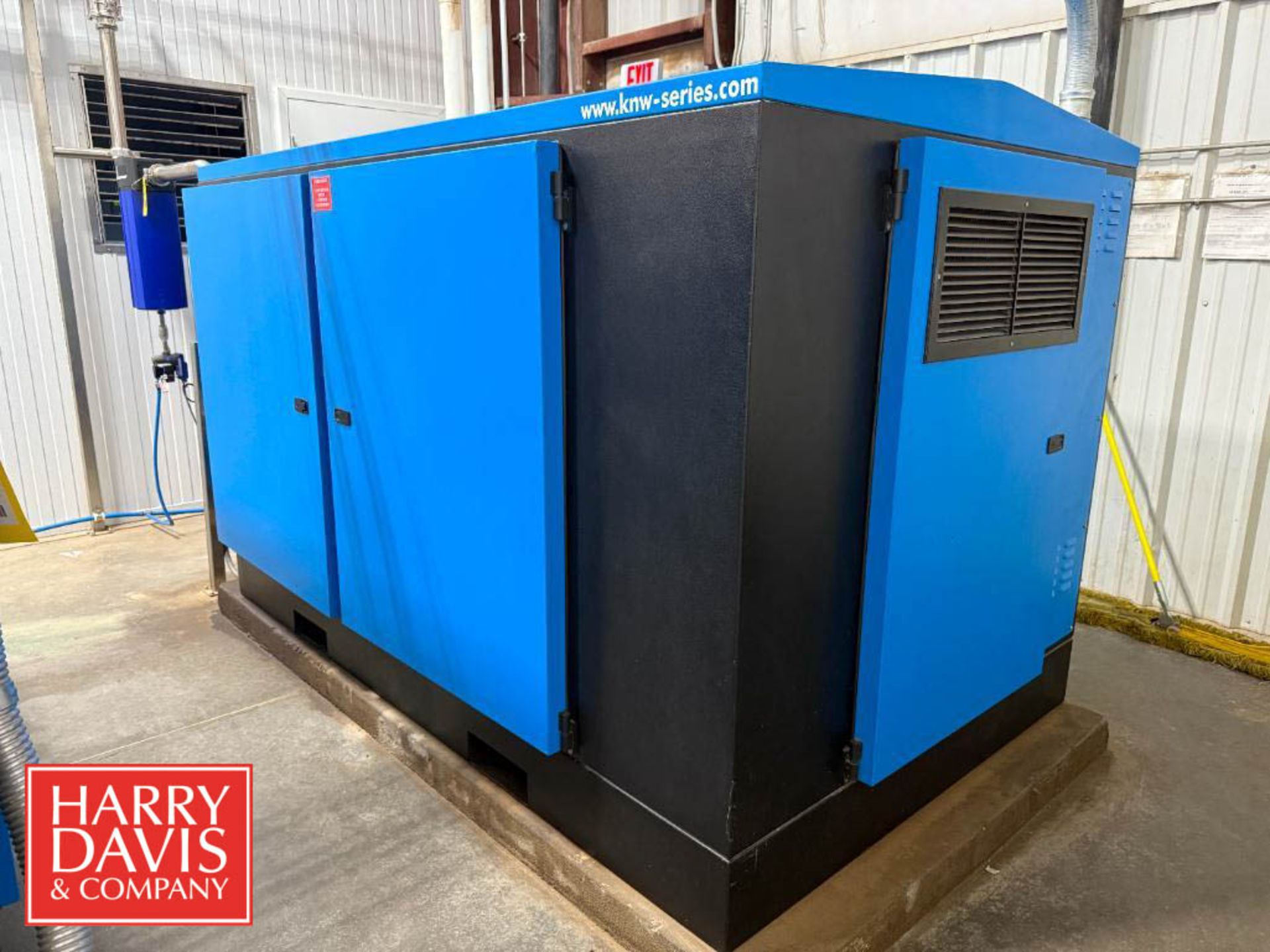 Kobelco KNW Series Oil-Free 2-Stage 150 HP Rotary Screw Air Compressor ...