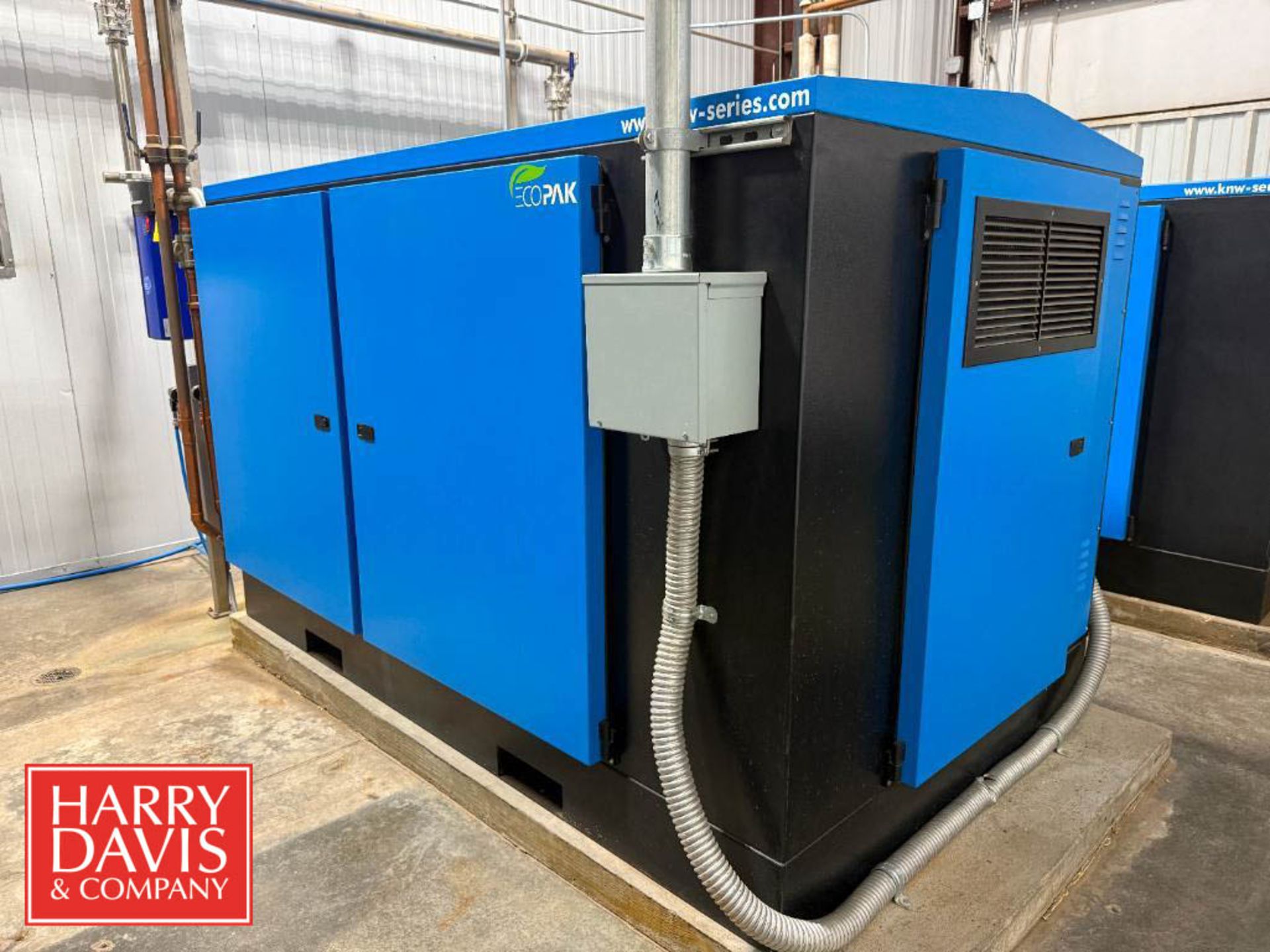 Kobelco KNW Series Oil-Free 2-Stage 150 HP Rotary Screw Air Compressor ...