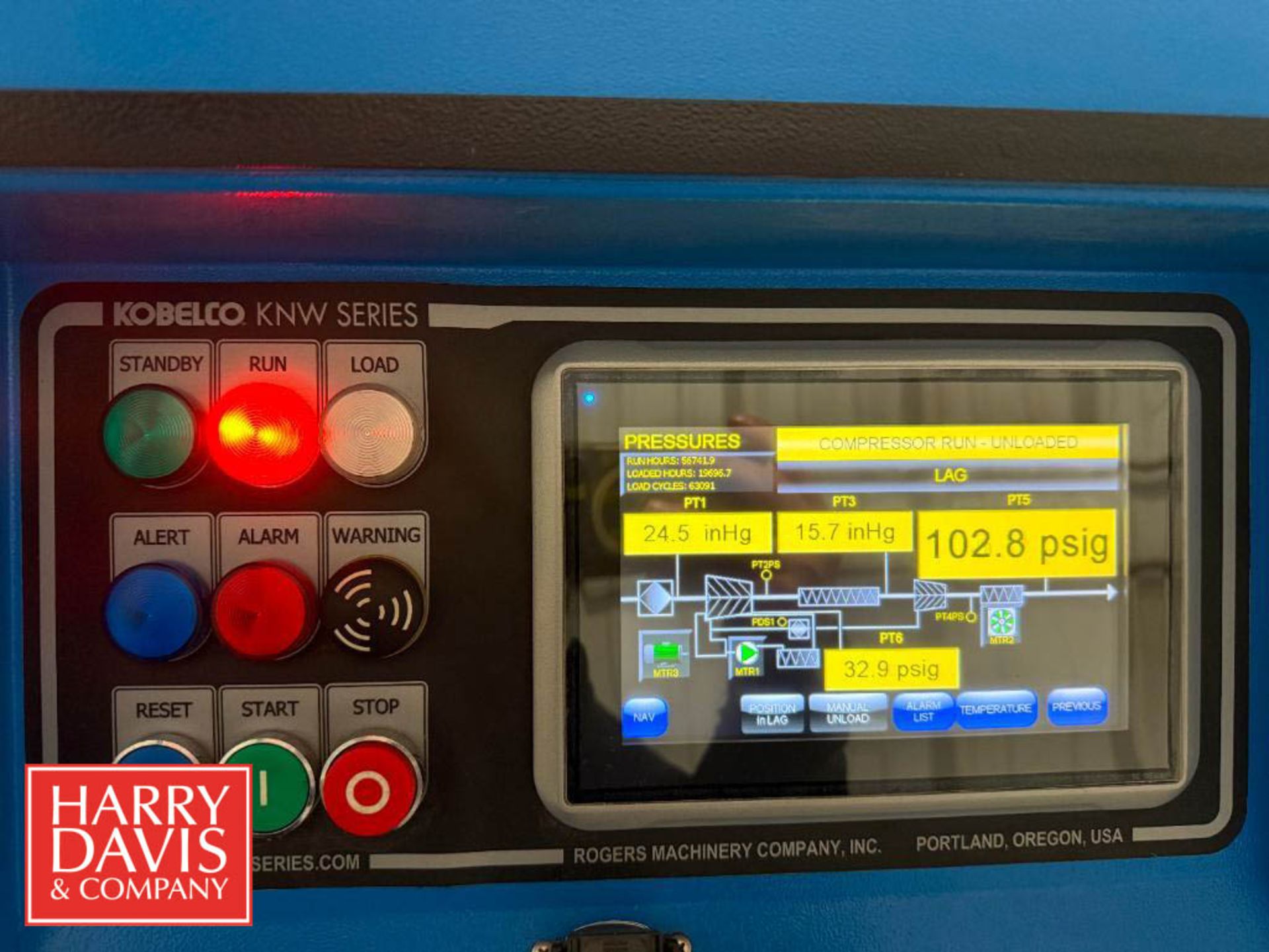 Kobelco KNW Series Oil-Free 2-Stage 150 HP Rotary Screw Air Compressor ...